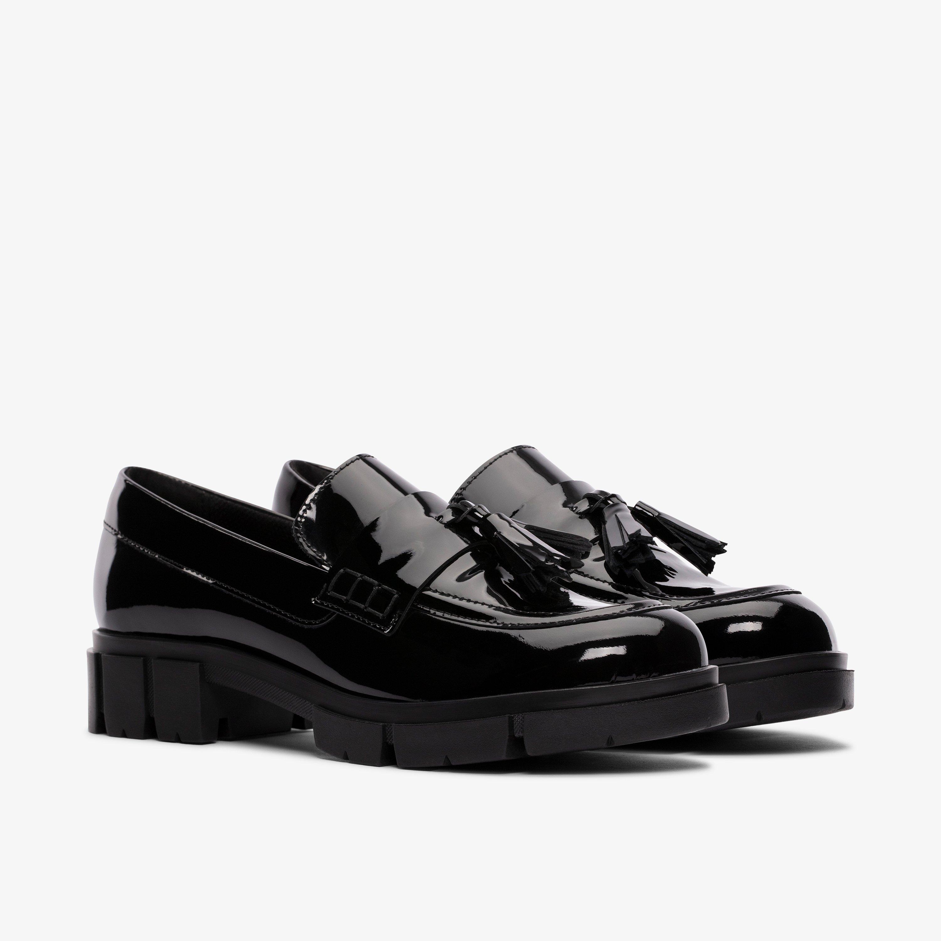 Womens Teala Loafer Black Patent Shoes Loafers Slip Ons | Clarks Outlet