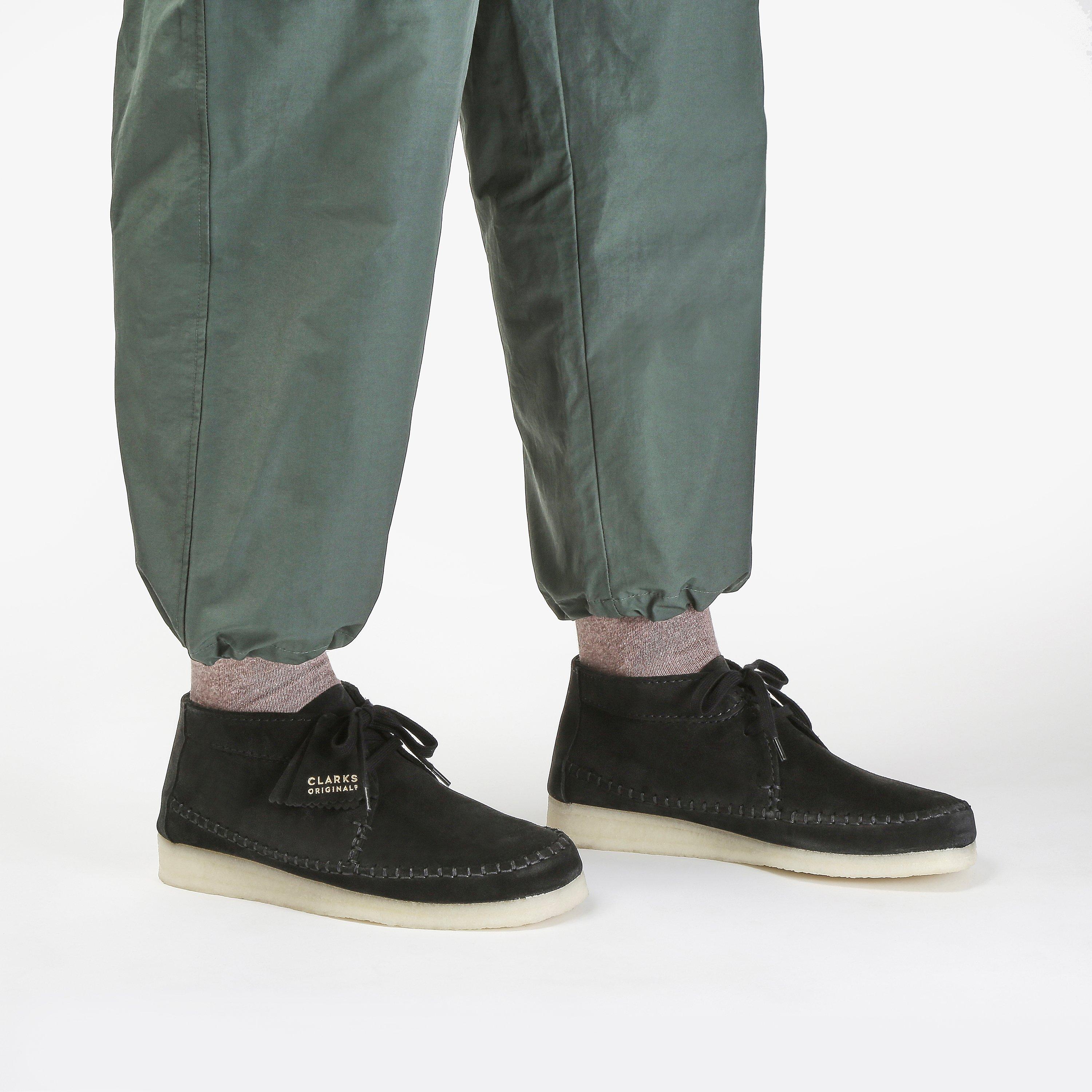 Bottes pour hommes Weaver Boot en daim noir | Clarks