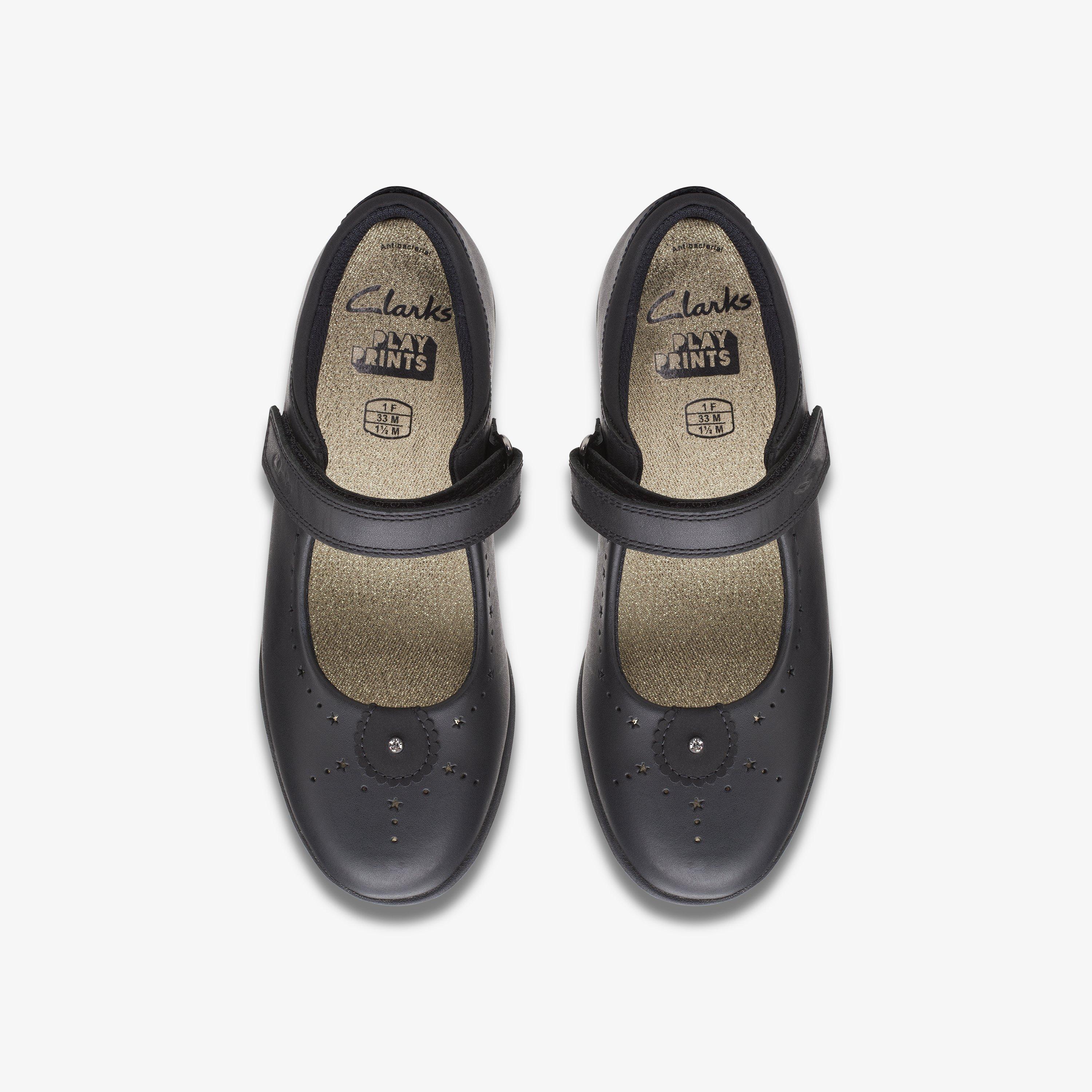 Girls Magic Step Bar Older Black Leather Shoes Mary Jane School Shoes ...