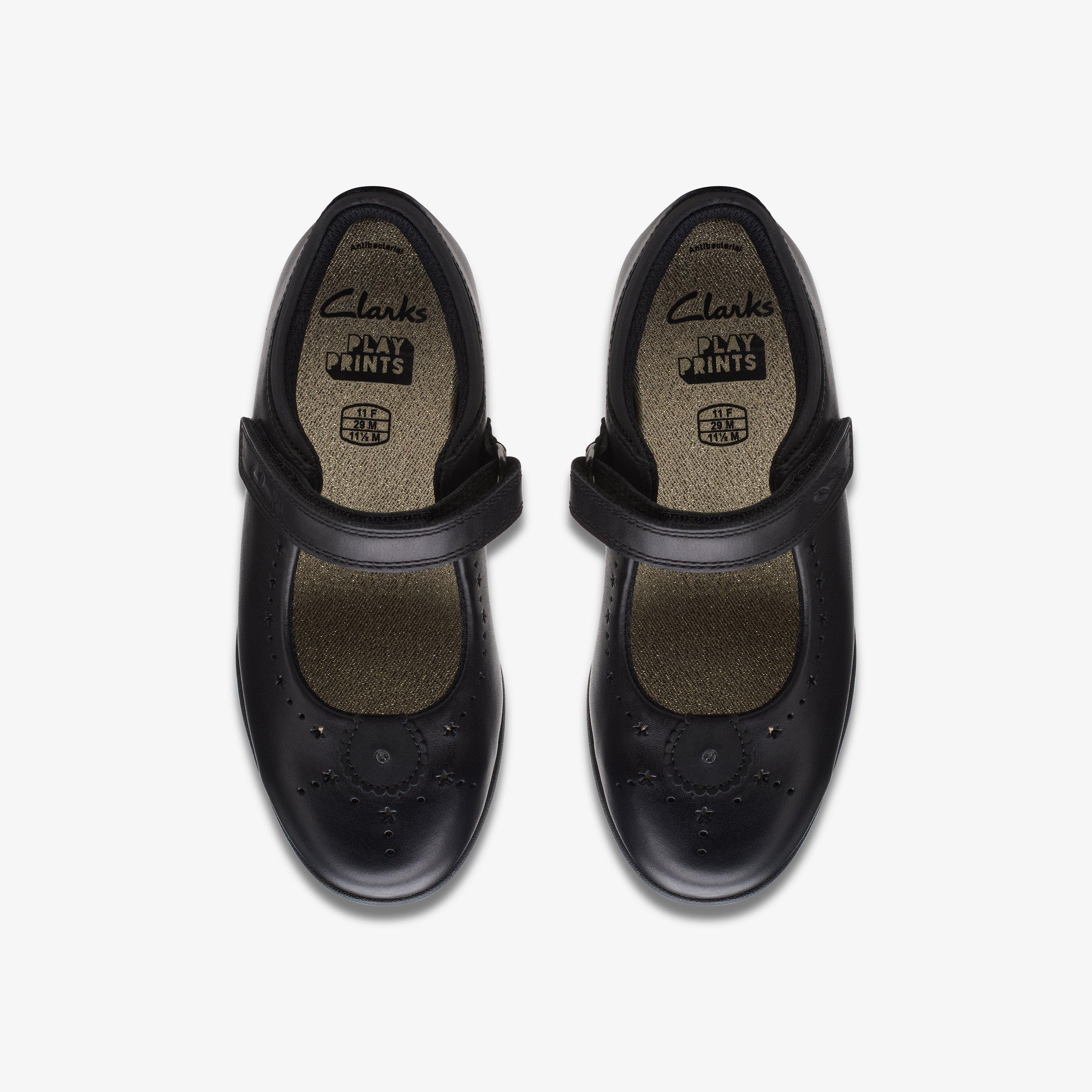 Girls Magic Step Bar Kid Black Leather Shoes Mary Jane School Shoes ...