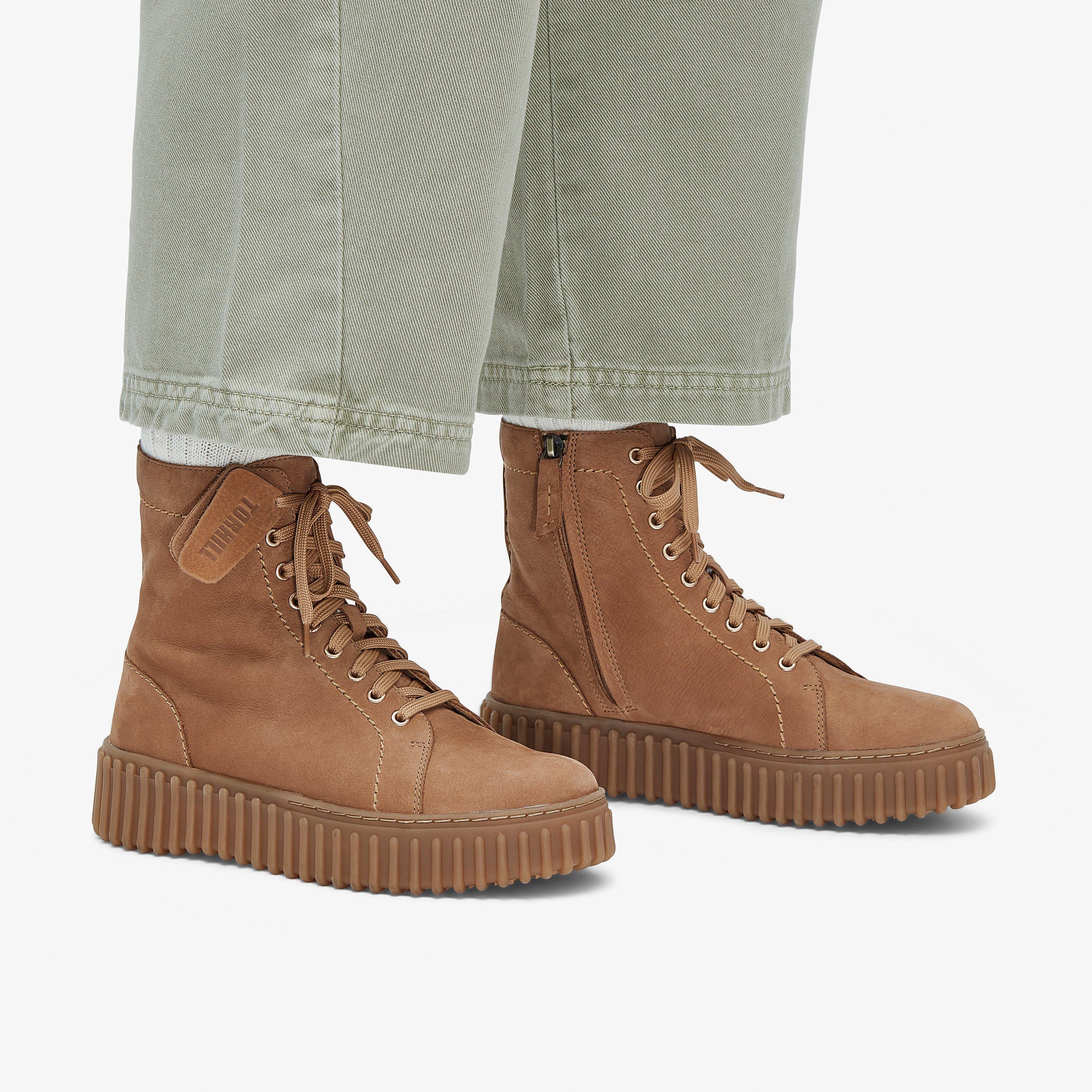 Womens Torhill Rise Light Tan Nubuck Ankle Boots, Lace Up, Torhill ...