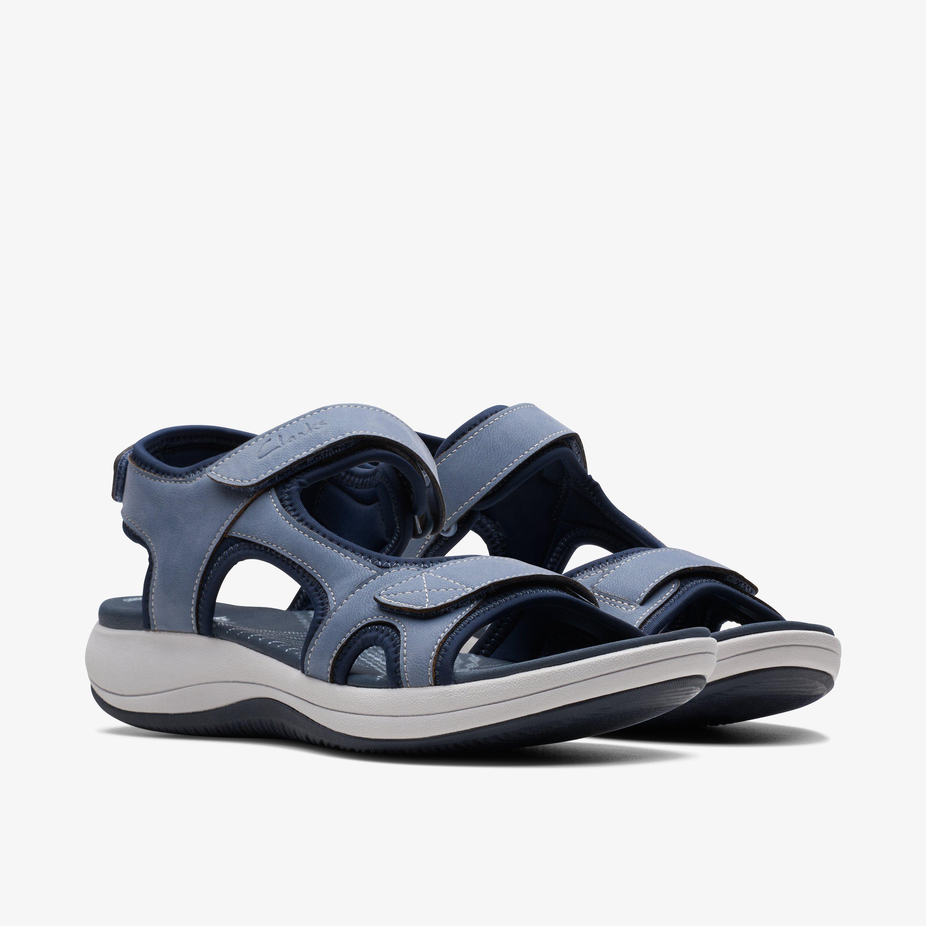Women's Mira Bay Denim Blue Strappy Cloudsteppers™ Sandals | Clarks
