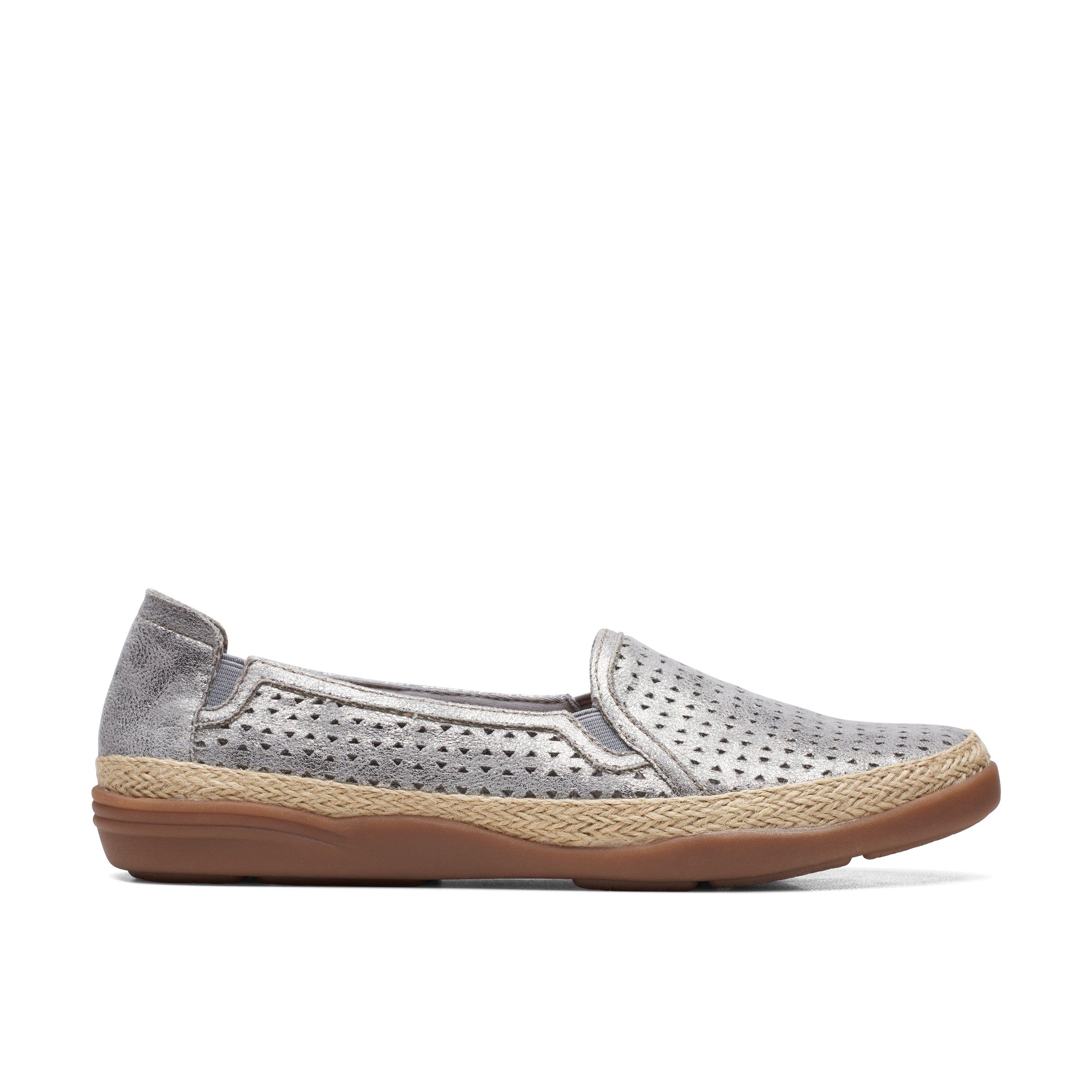 Clarks Women's Elaina Ruby Slip-on Espadrille Flats In Grey | ModeSens