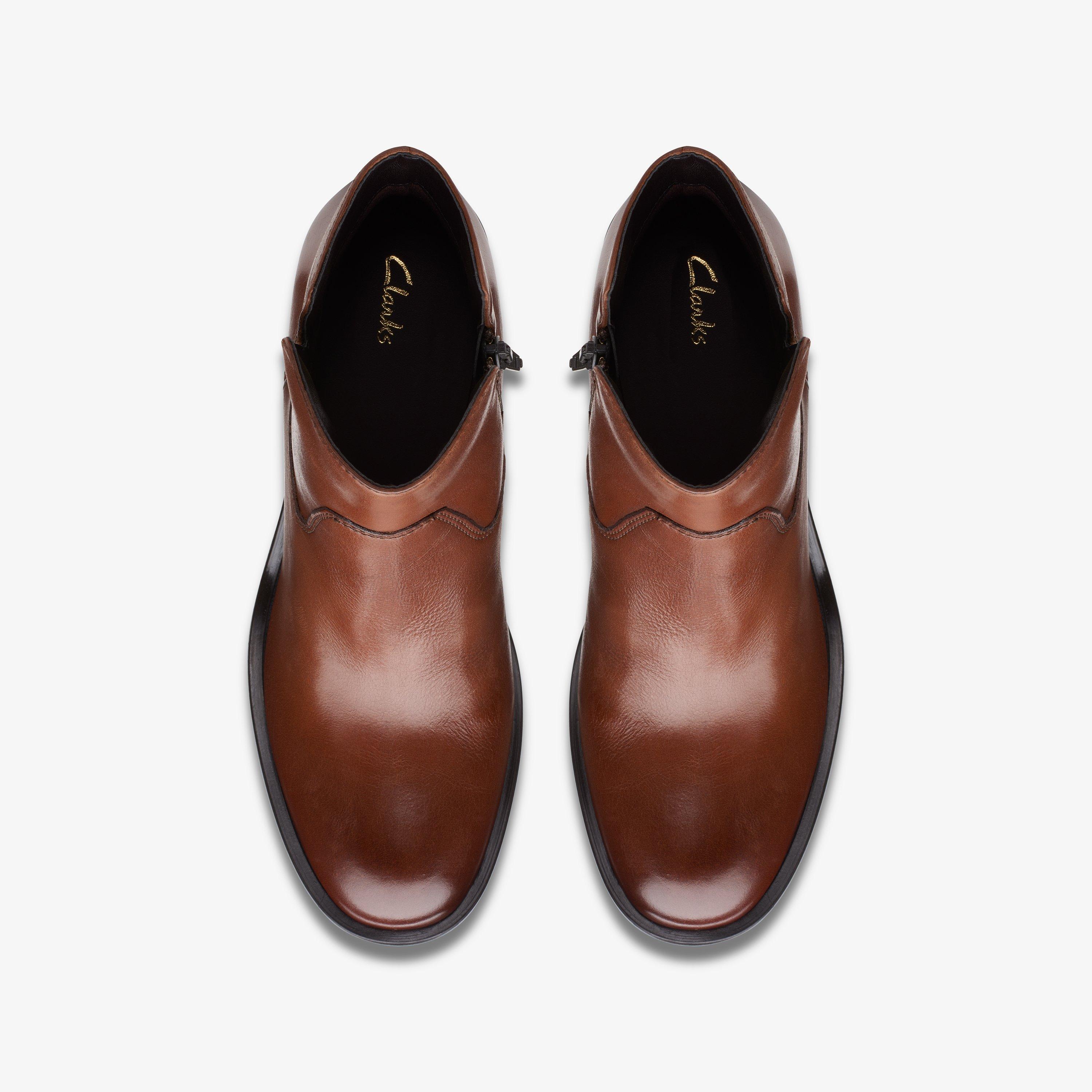 WOMENS Valvestino Lo Dark Tan Leather Ankle Boots | Clarks US