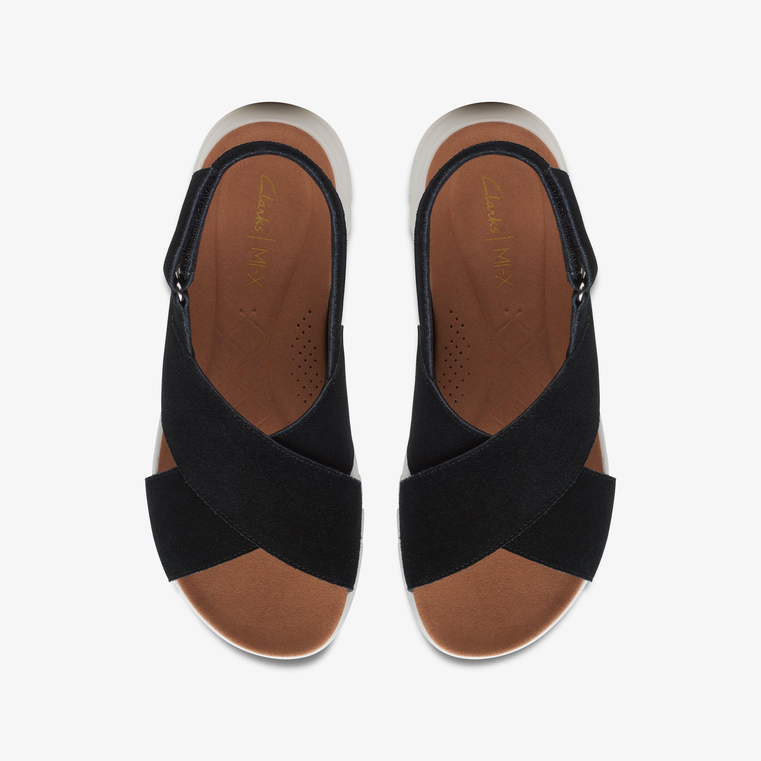Womens Dash Lite Wish Black Suede Flat Sandals | Clarks UK