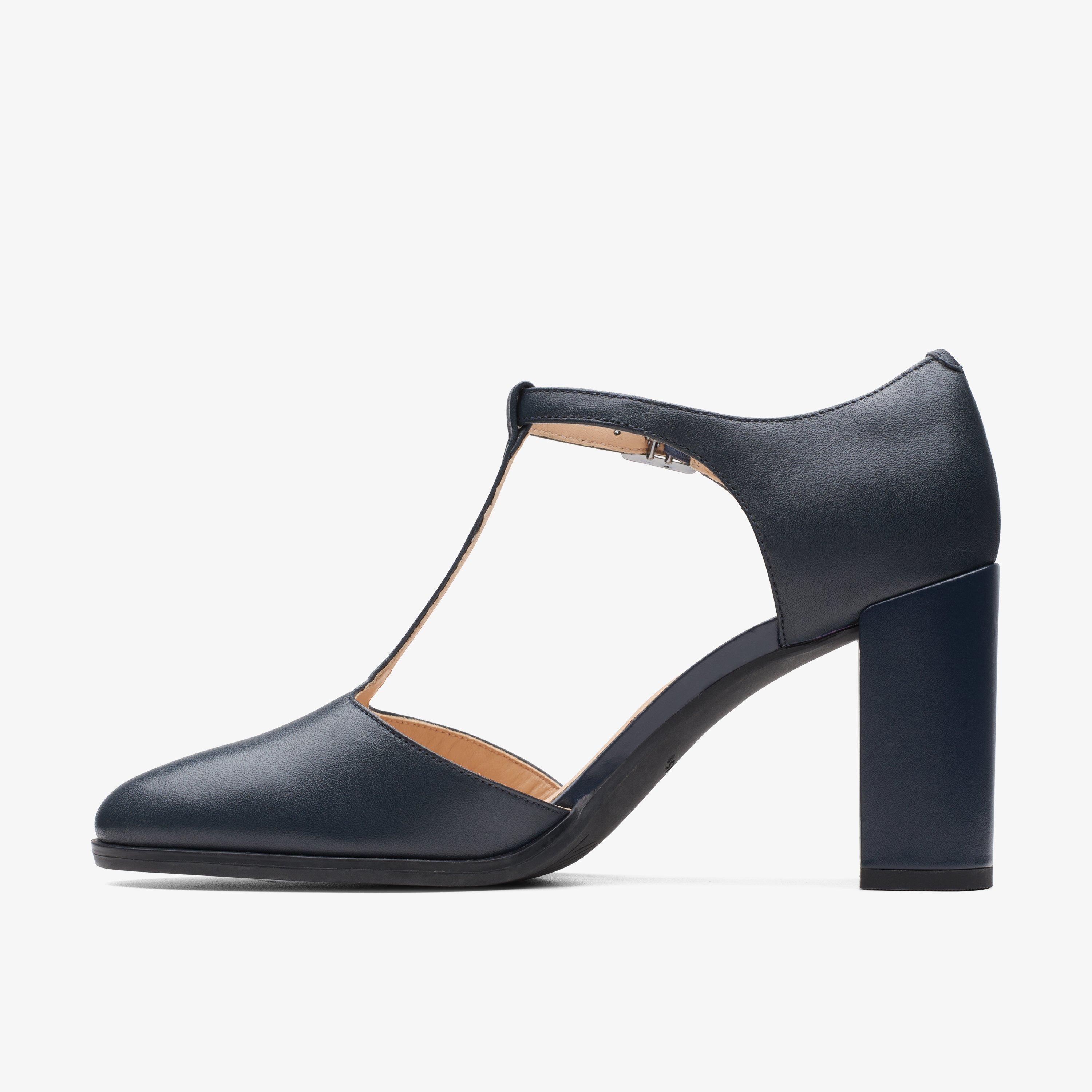 Womens Freva 85 Bar Navy Shoes T Bar Shoes Heels | Clarks Outlet
