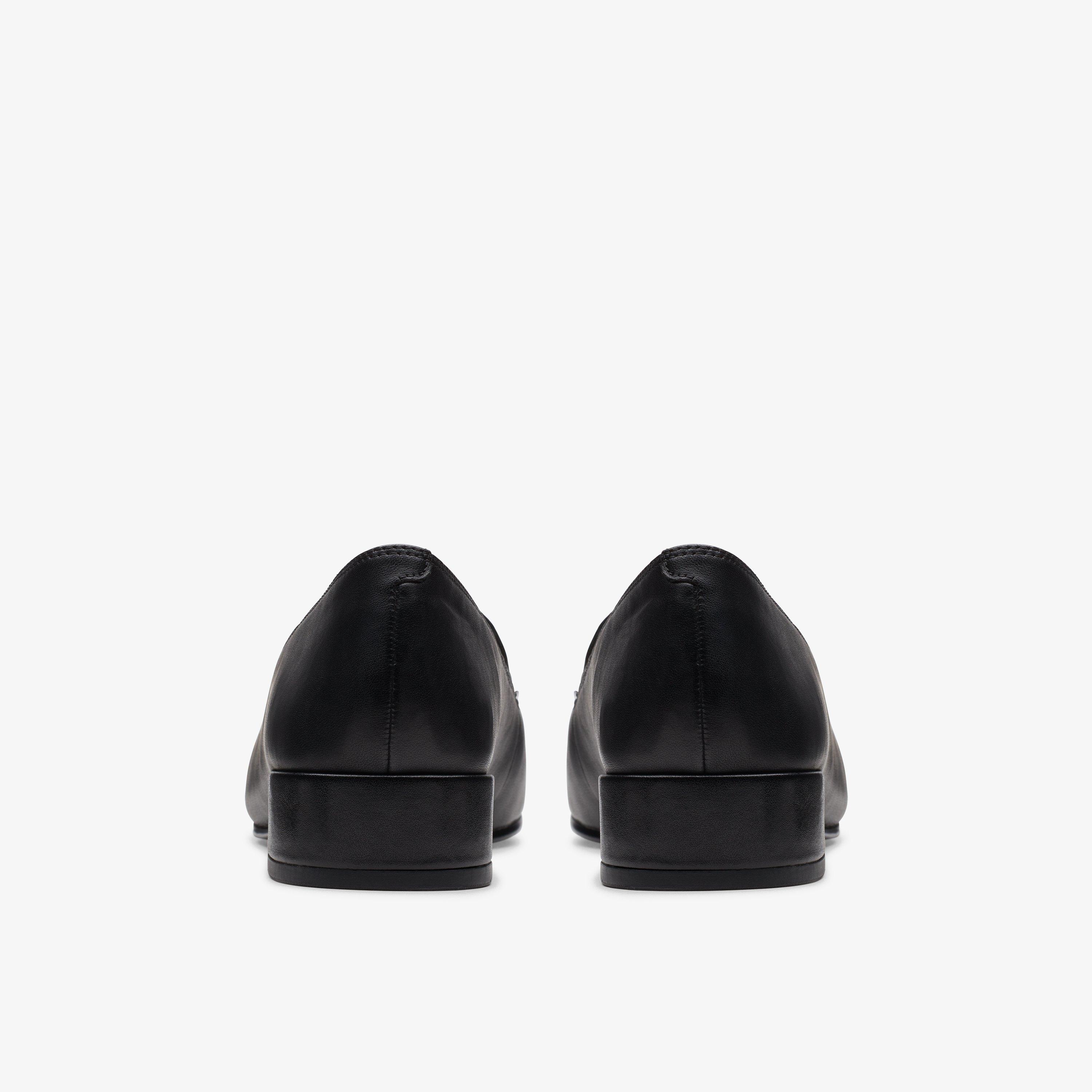 Womens Seren 30 Easy Black Leather Loafers Slip On Shoes | Clarks