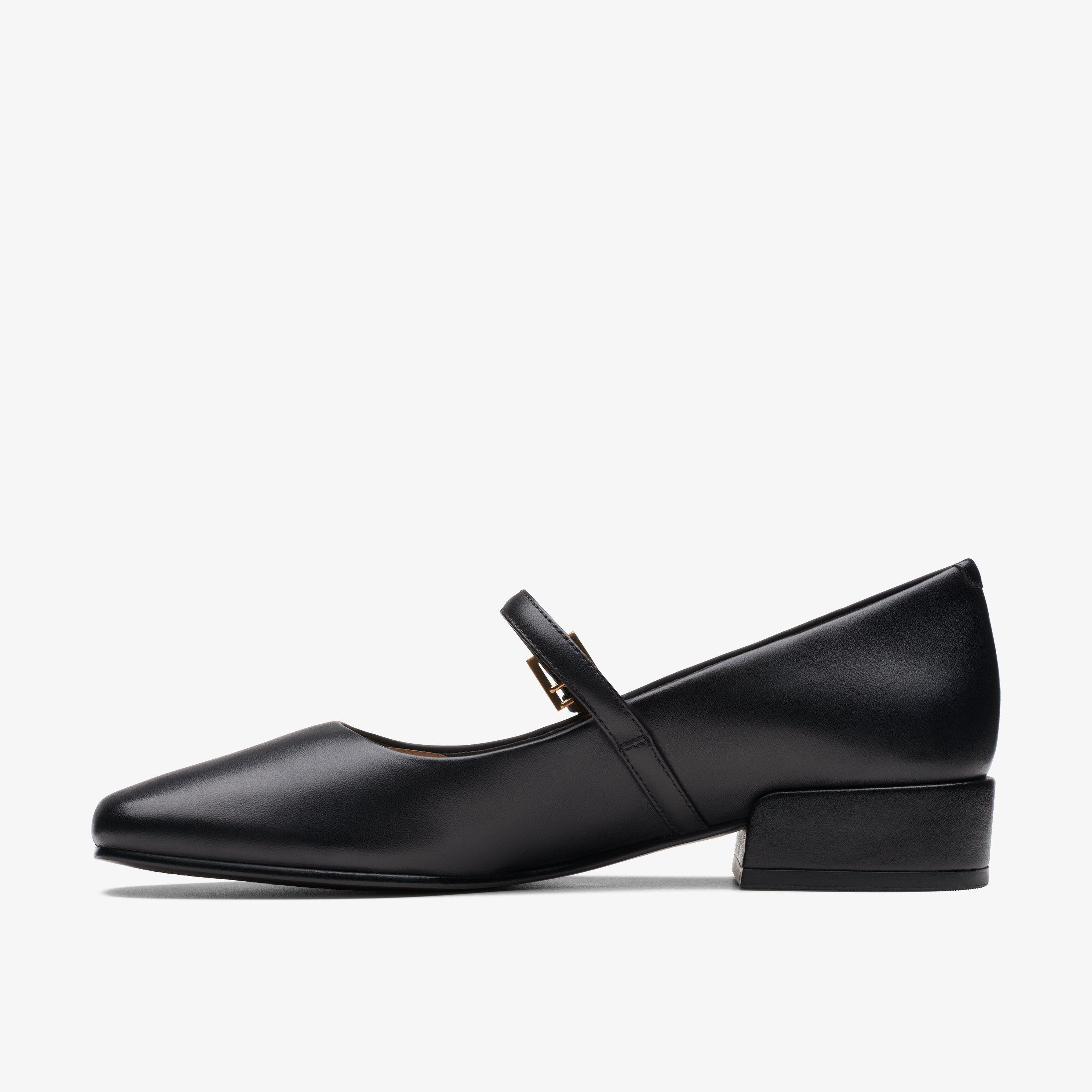 Zapatos de Mujer Seren 30 Buckle de Cuero Negro tipo Mary Jane | Clarks