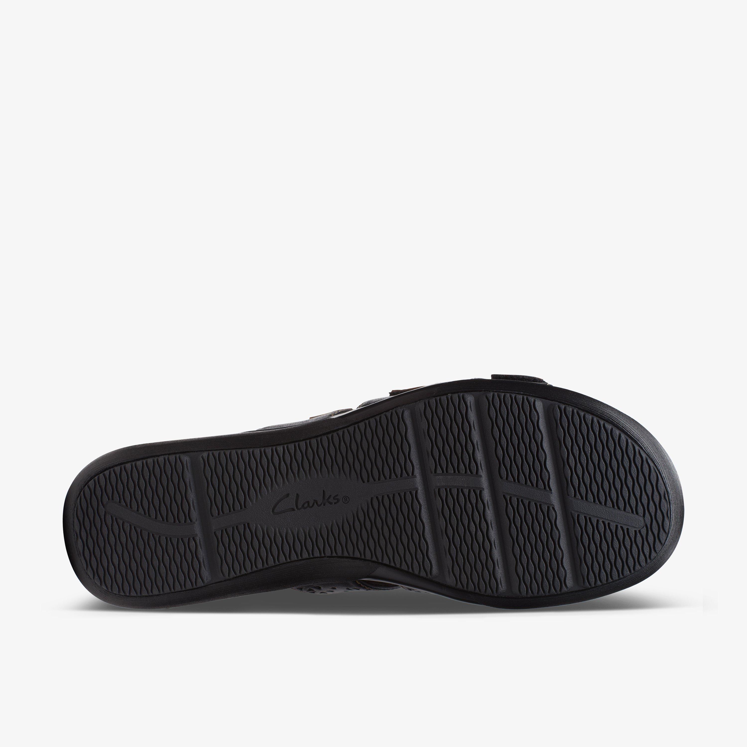 Womens Kitly Walk Black Flat Sandals Slip On | Clarks Outlet