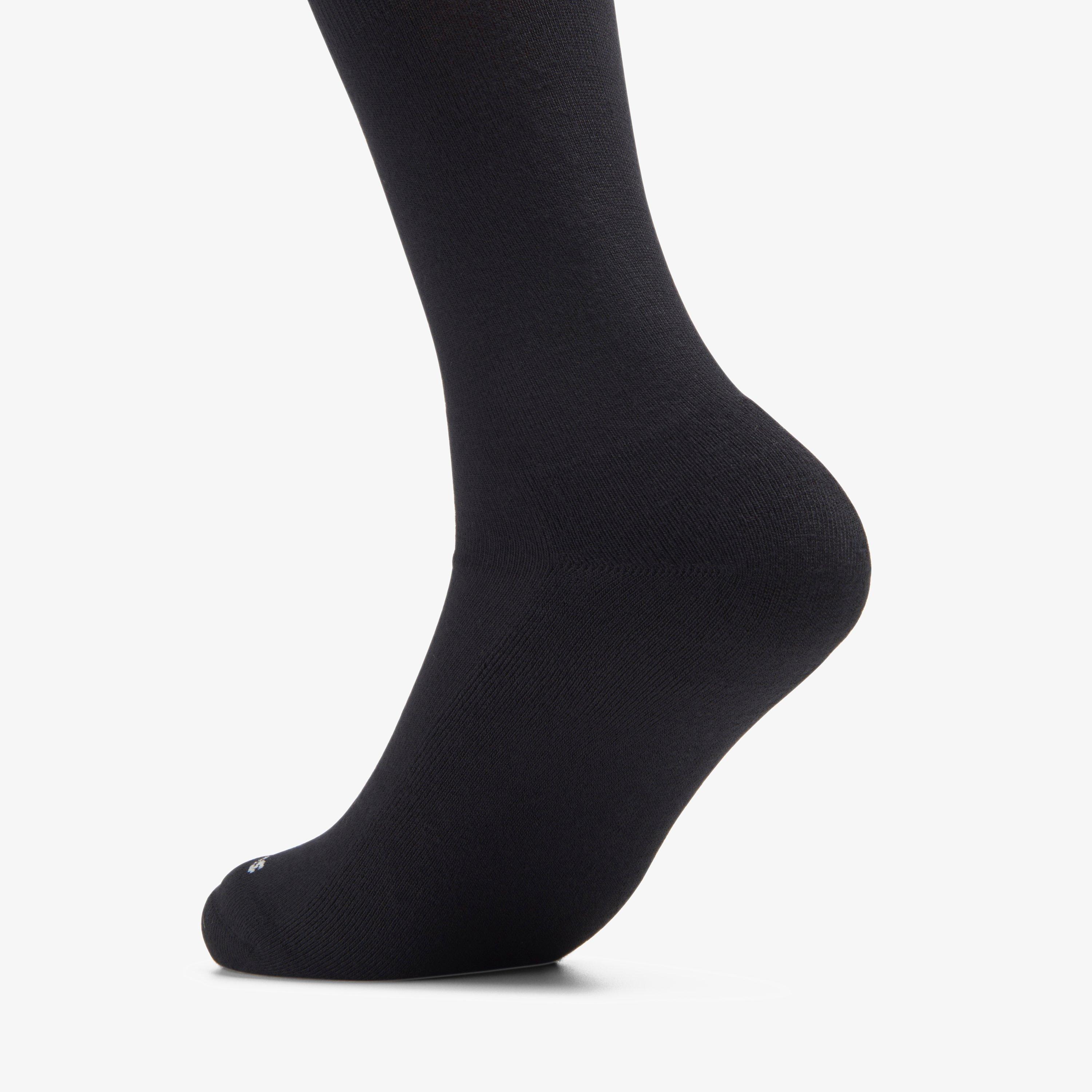 Men's Moisture Wicking Black Crew Socks | Clarks US