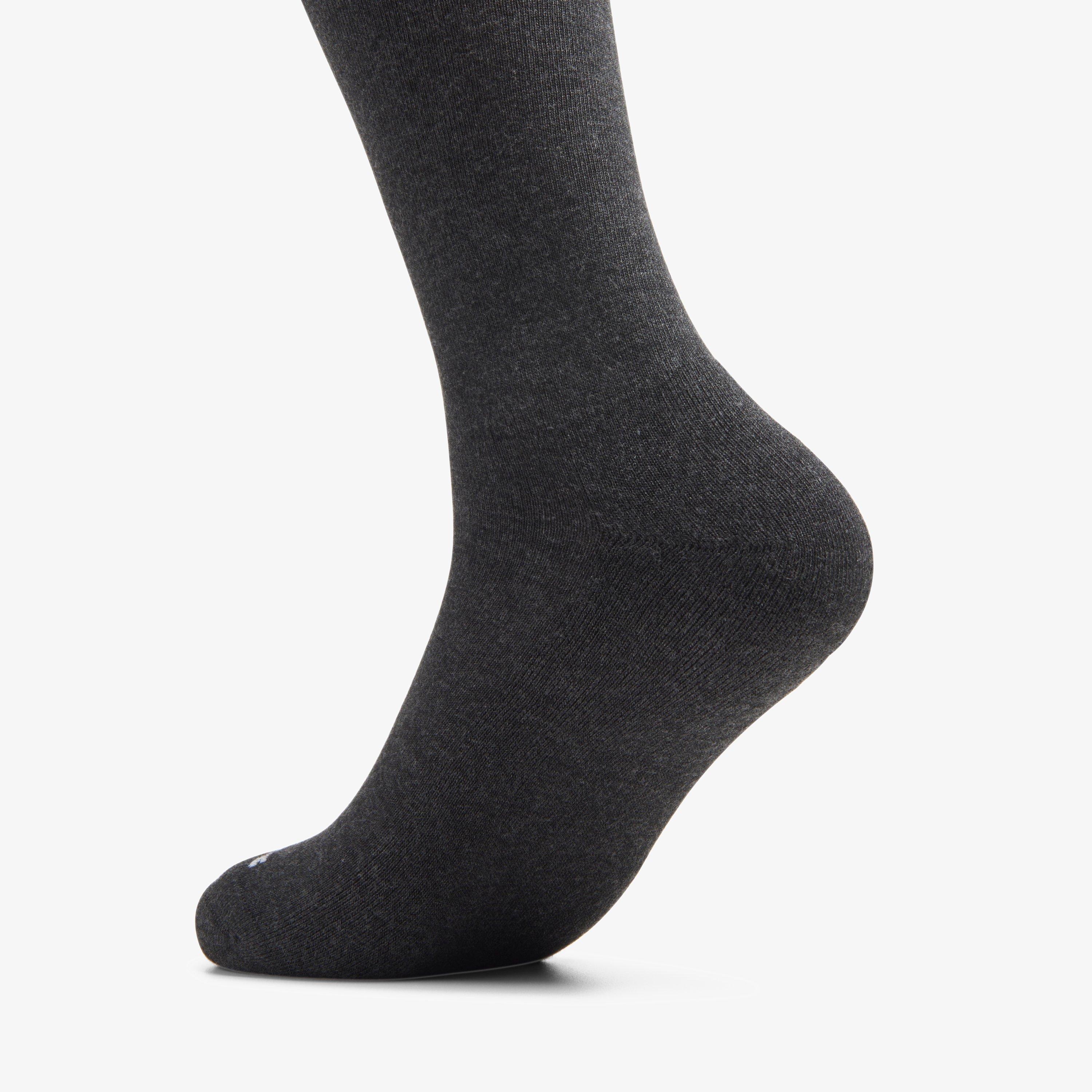 Mens Solid Crew Charcoal Socks | Clarks US