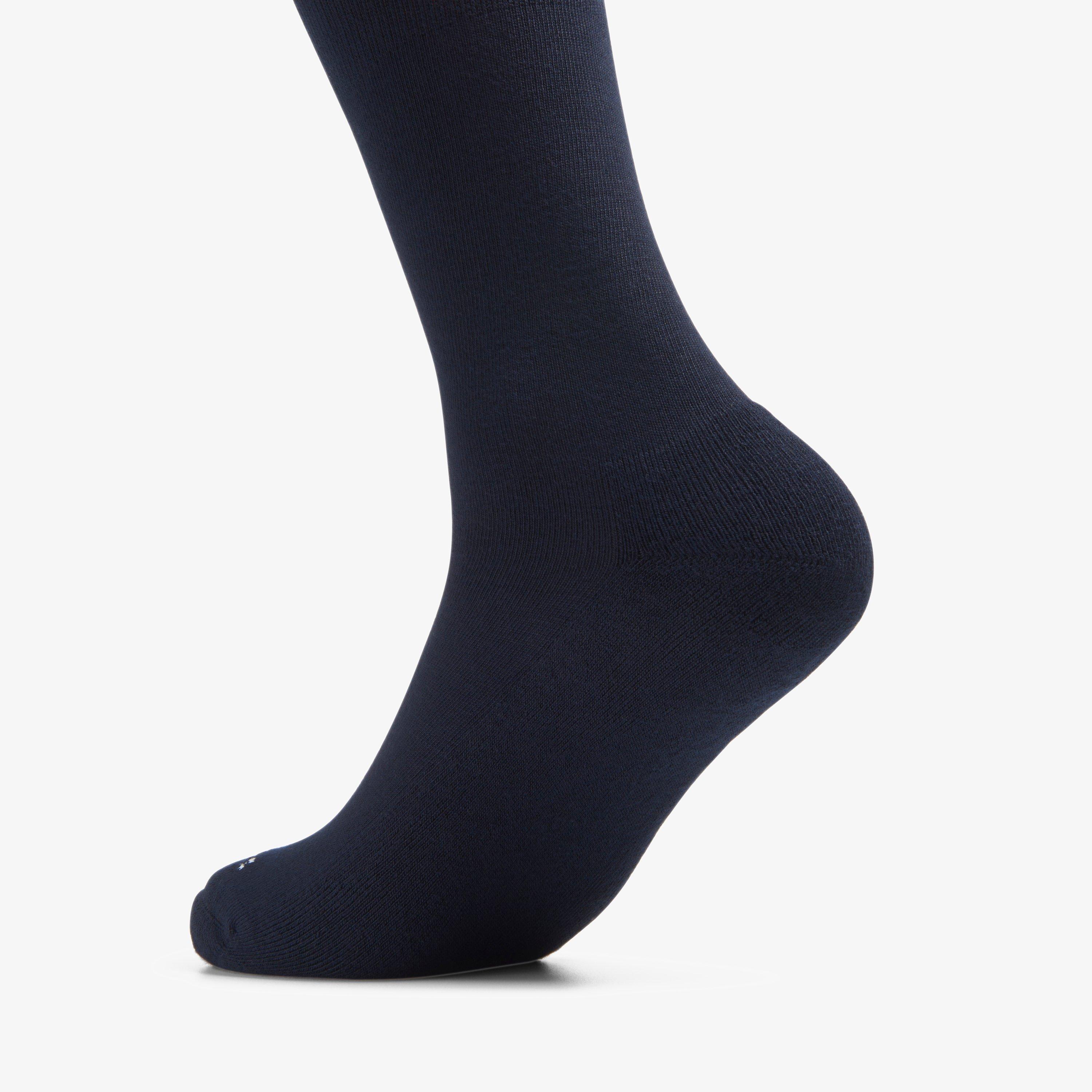 Men's Moisture Wicking Navy Crew Socks | Clarks US