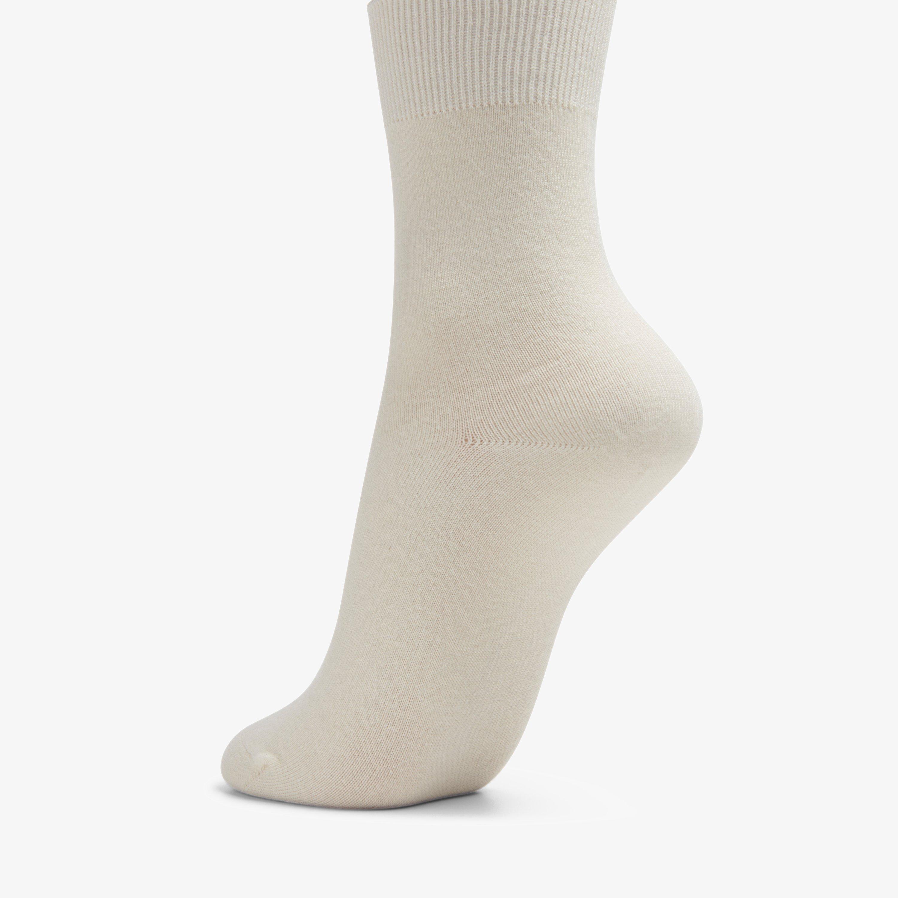 WOMENS Solid Dress Crew Ivory Socks | Clarks US