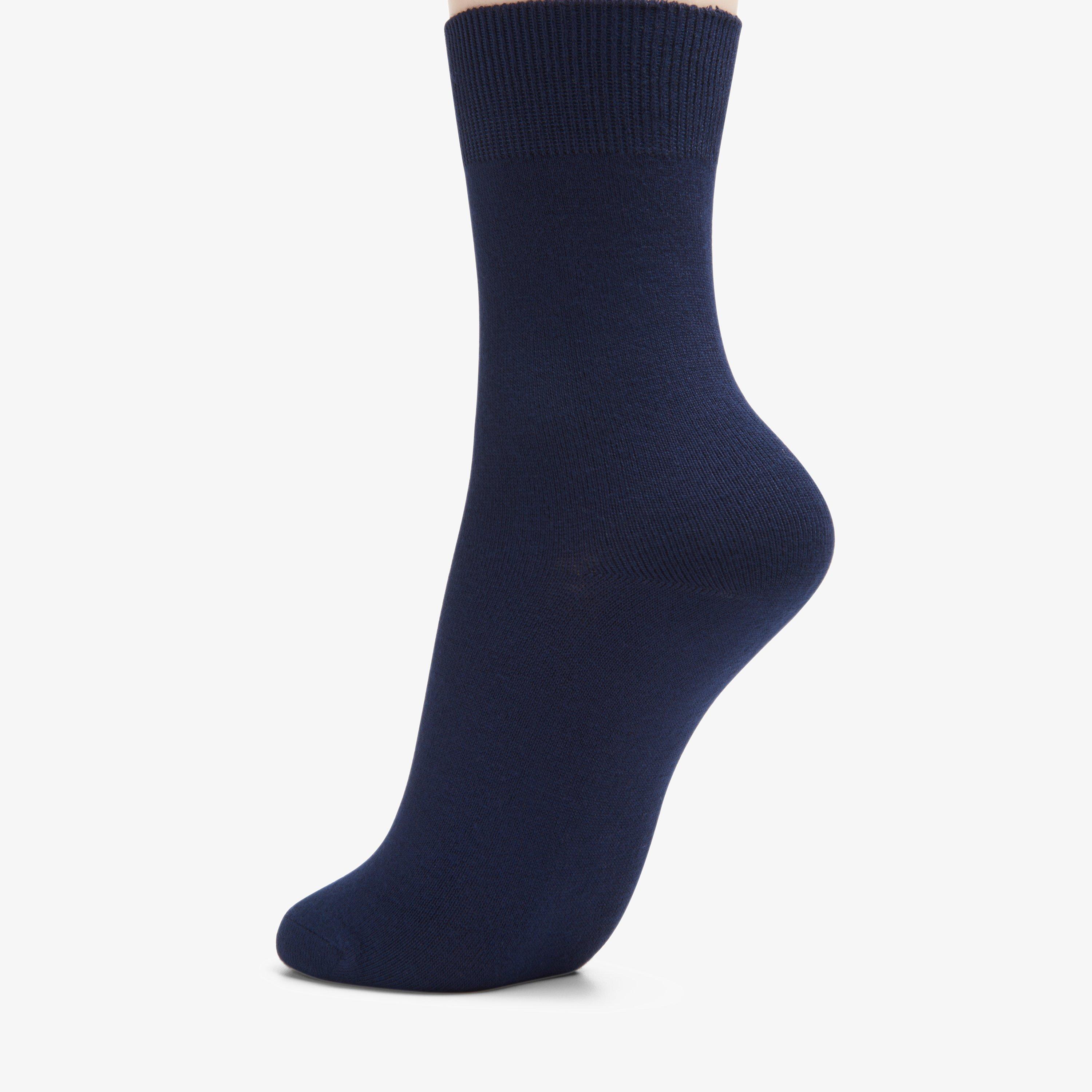 Womens Solid Dress Crew Navy Socks | Clarks US