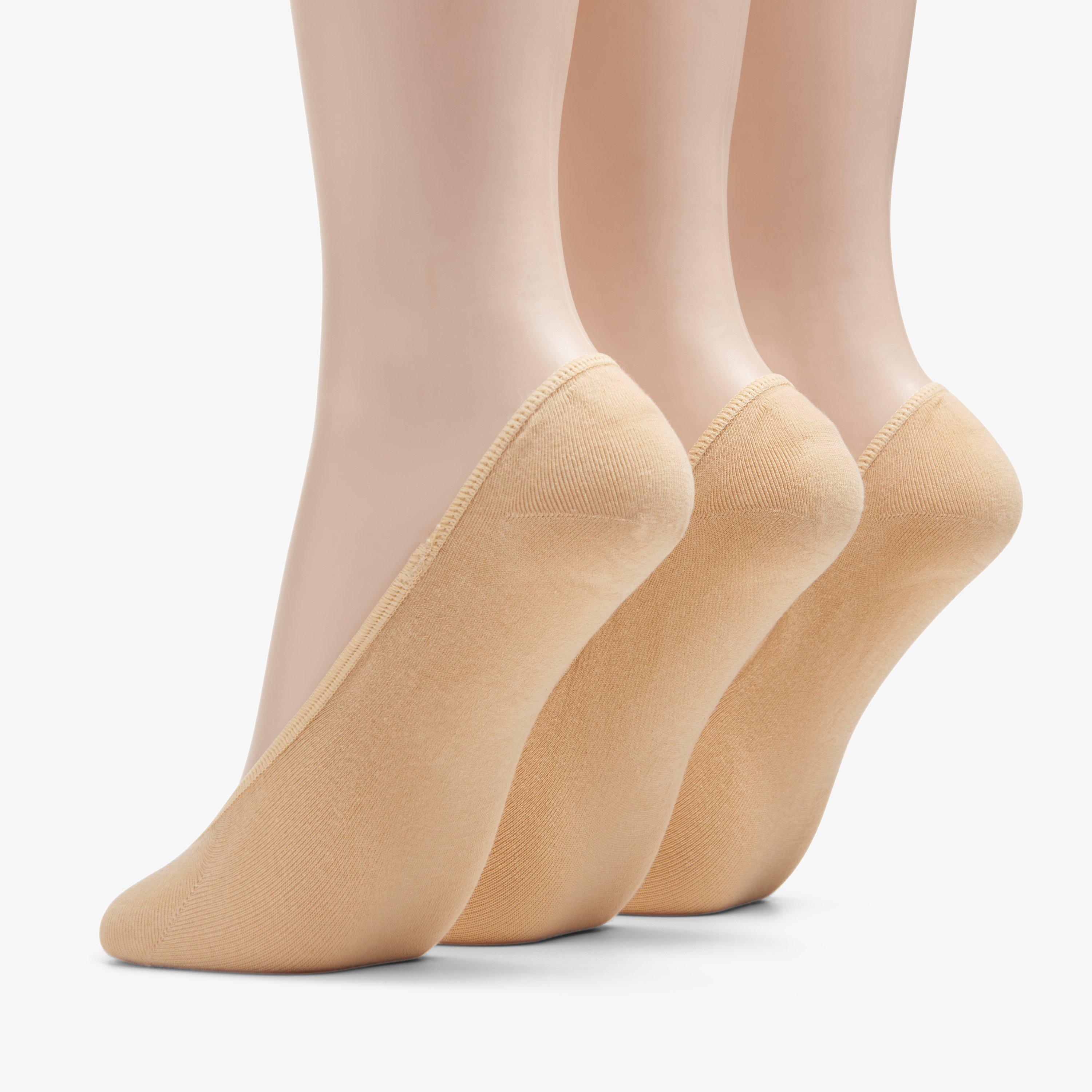 Womens 3 pack Solid Liner Tan Socks | Clarks US