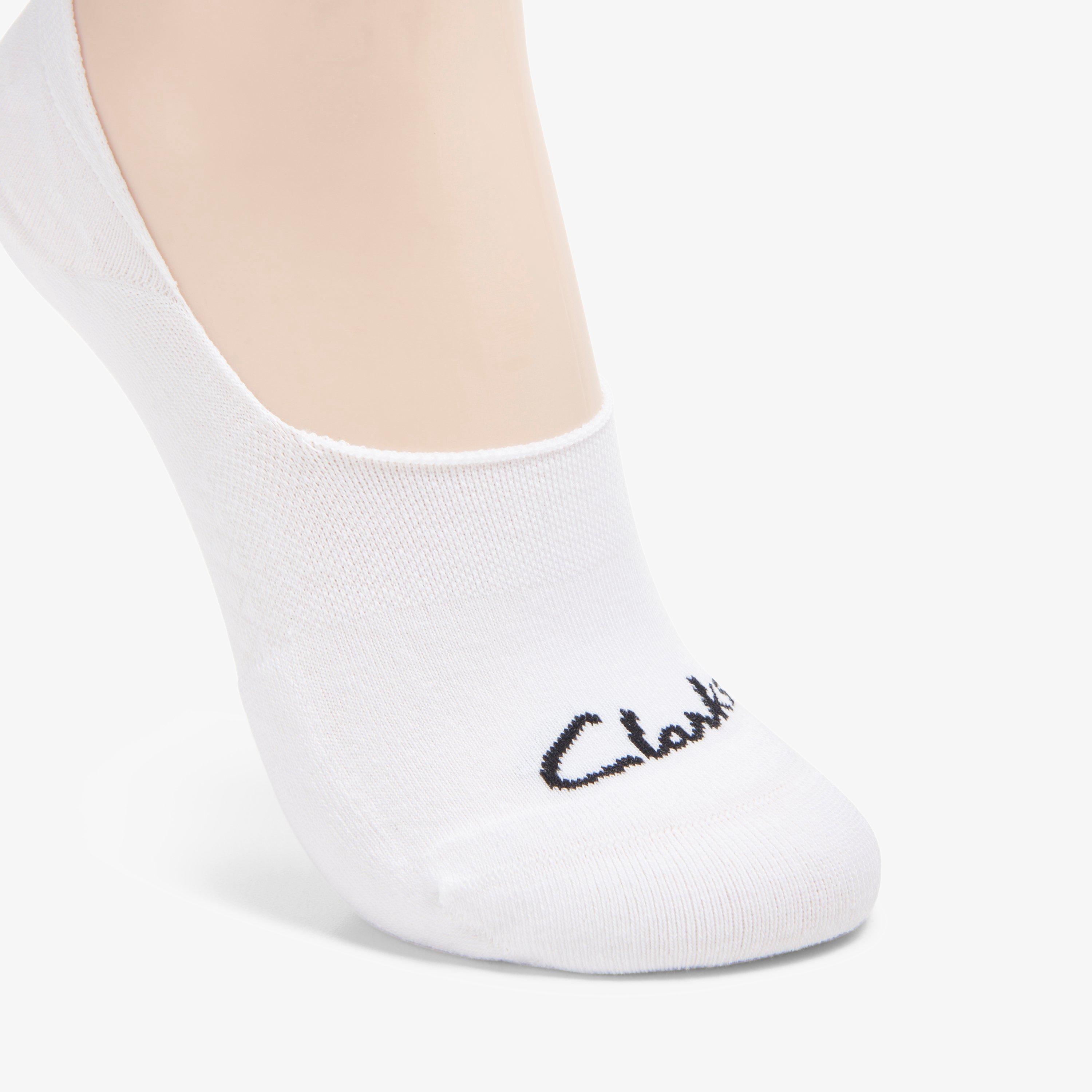 Womens Basic Liner White Socks | Clarks US