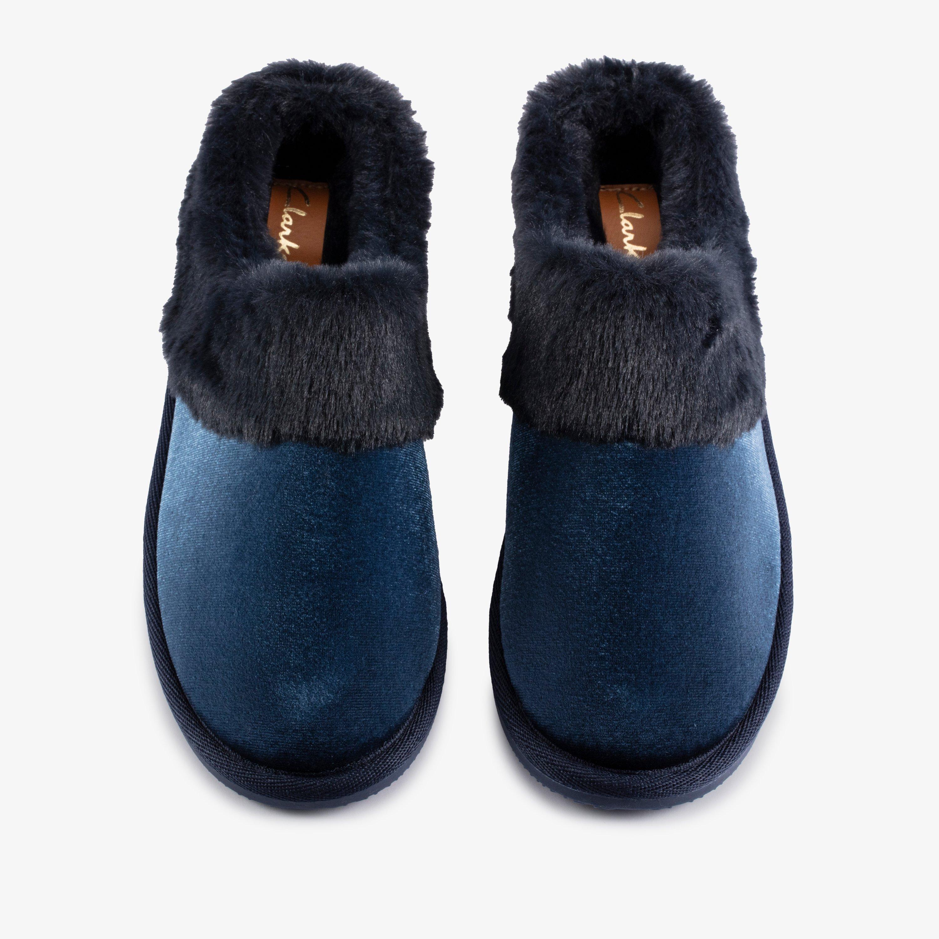 Womens Bundle Soft Navy Slippers | Clarks Outlet