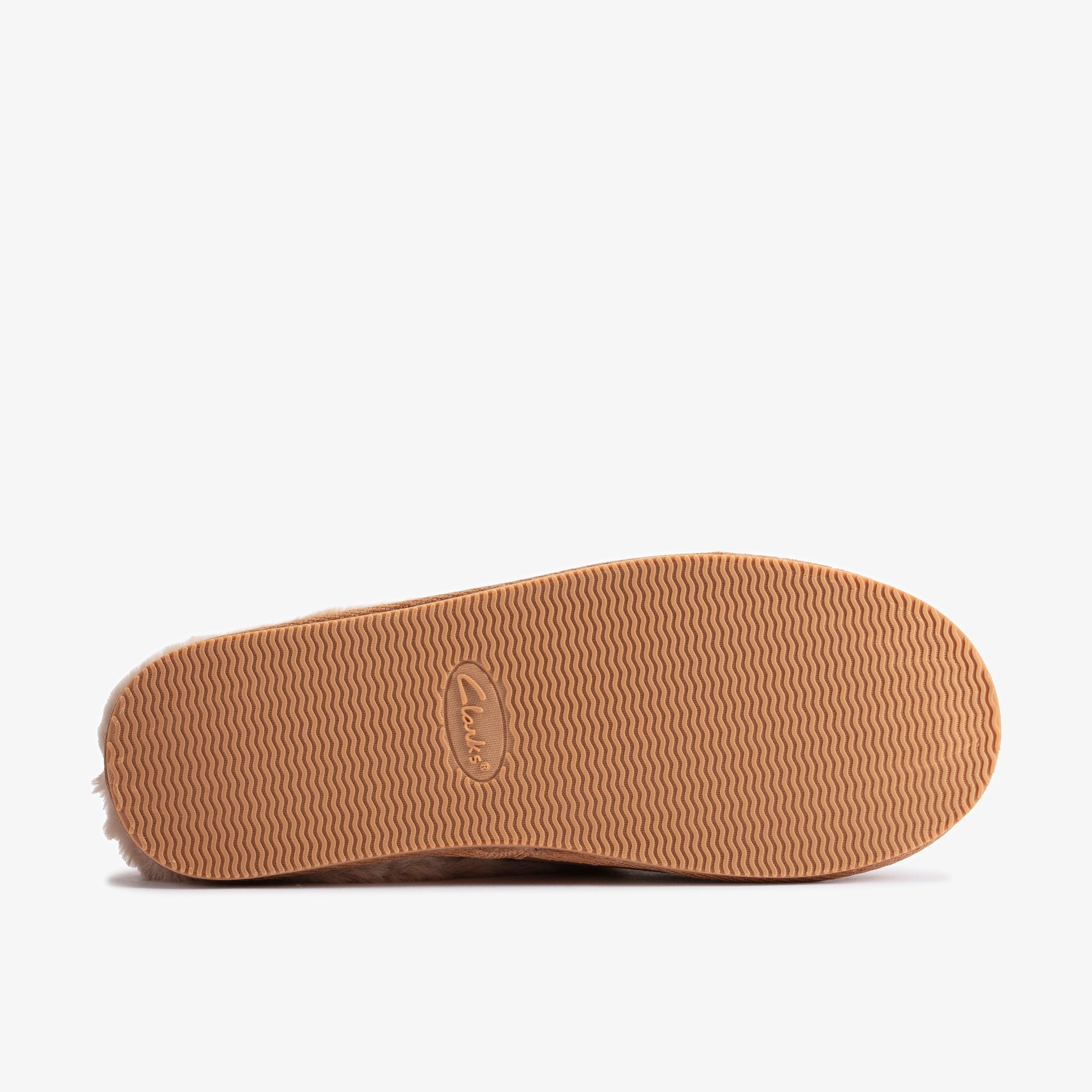 Womens Bundle Soft Tan Slippers | Clarks Outlet