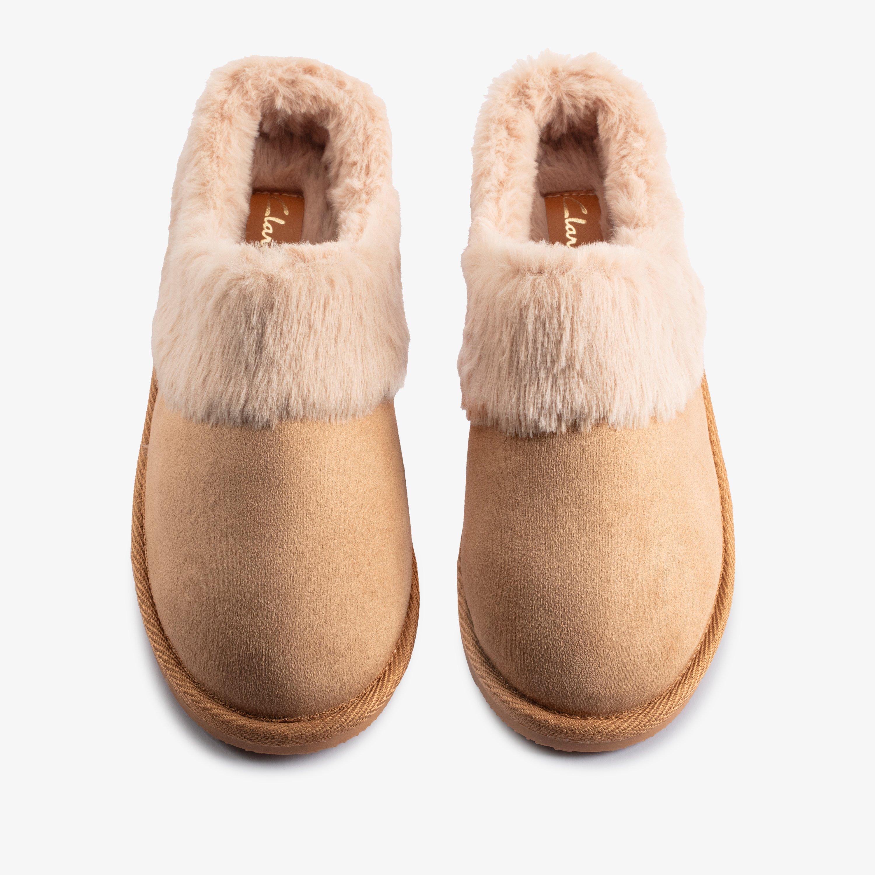 Womens Bundle Soft Tan Slippers | Clarks Outlet