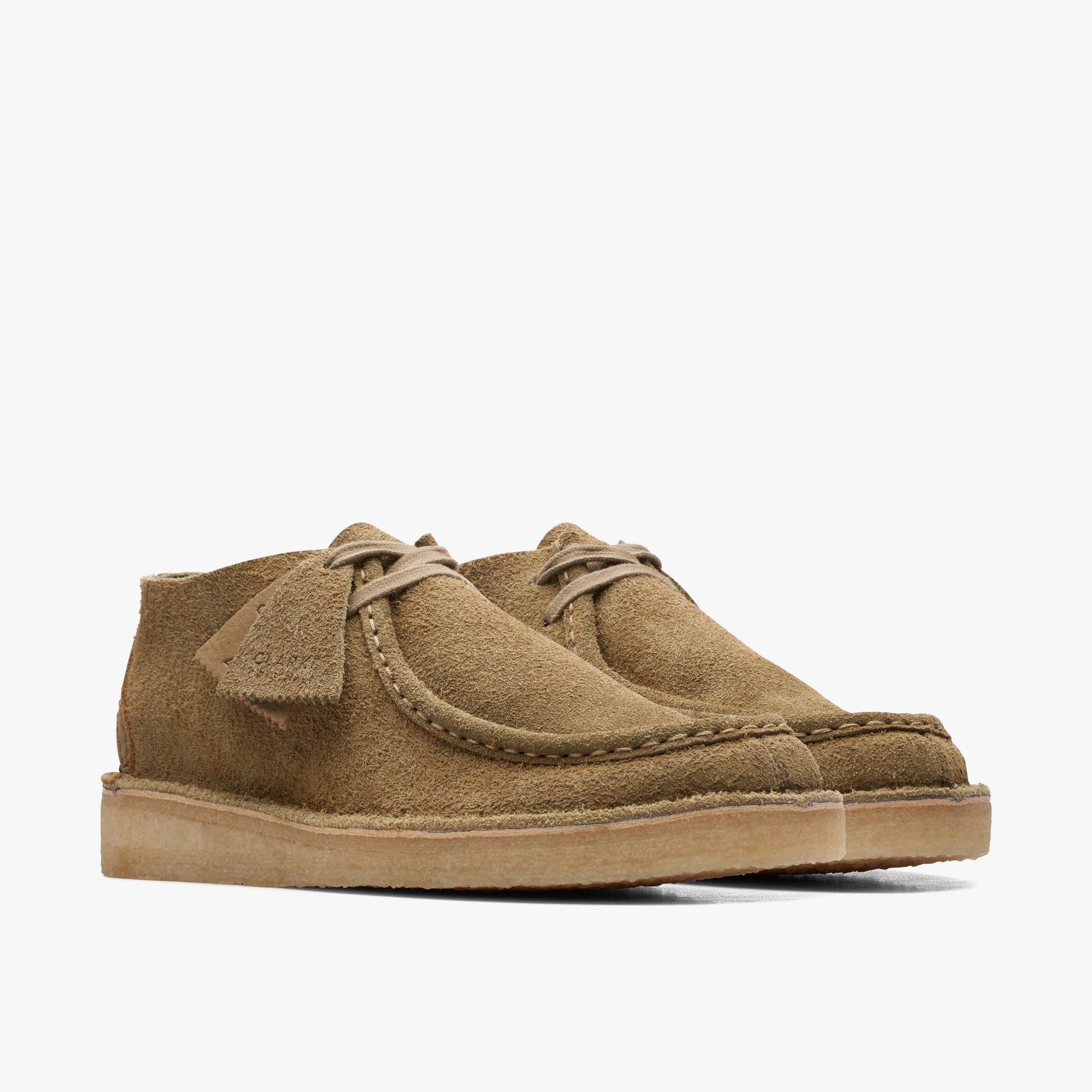 Mens Desert Nomad Khaki Suede Desert Boots | Clarks UK