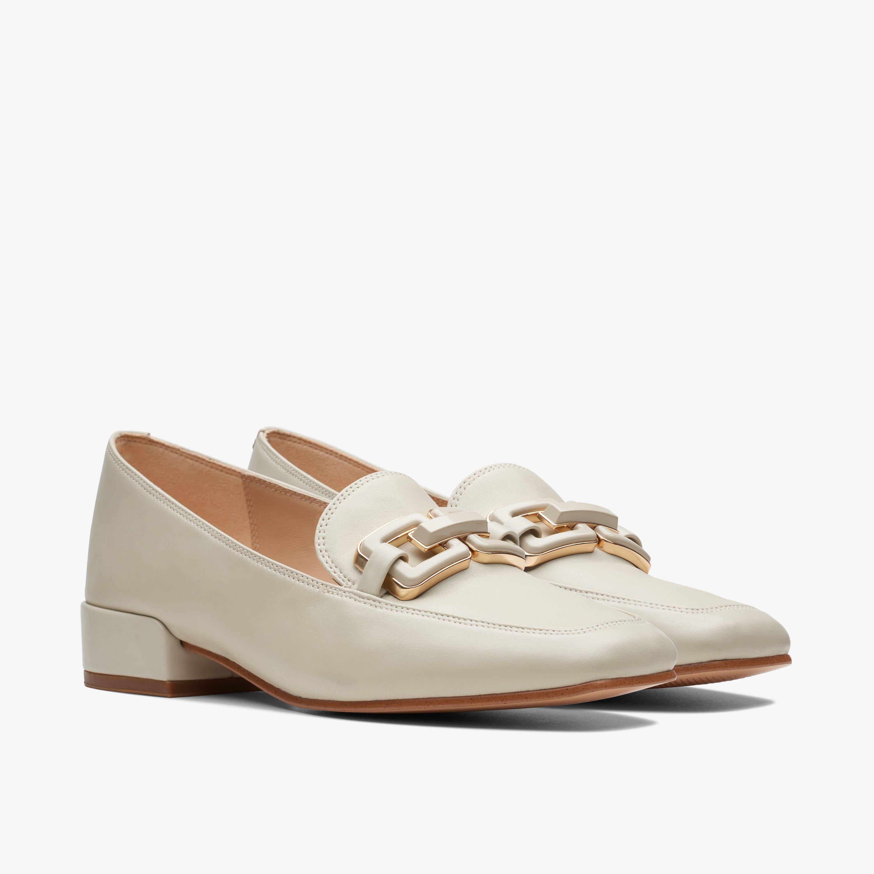 Damen Seren 30 Easy Elfenbein Leder Loafers | Clarks