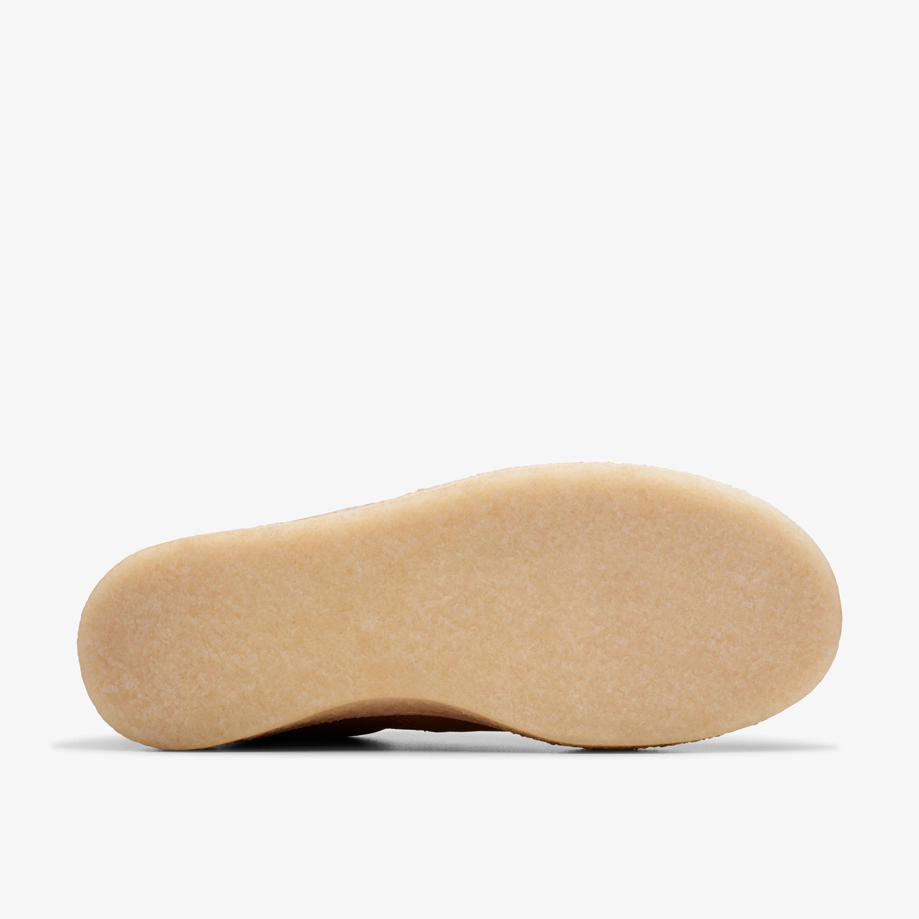 Unisex Sandford Golden Sand Suede Lace Up Trainers | Clarks