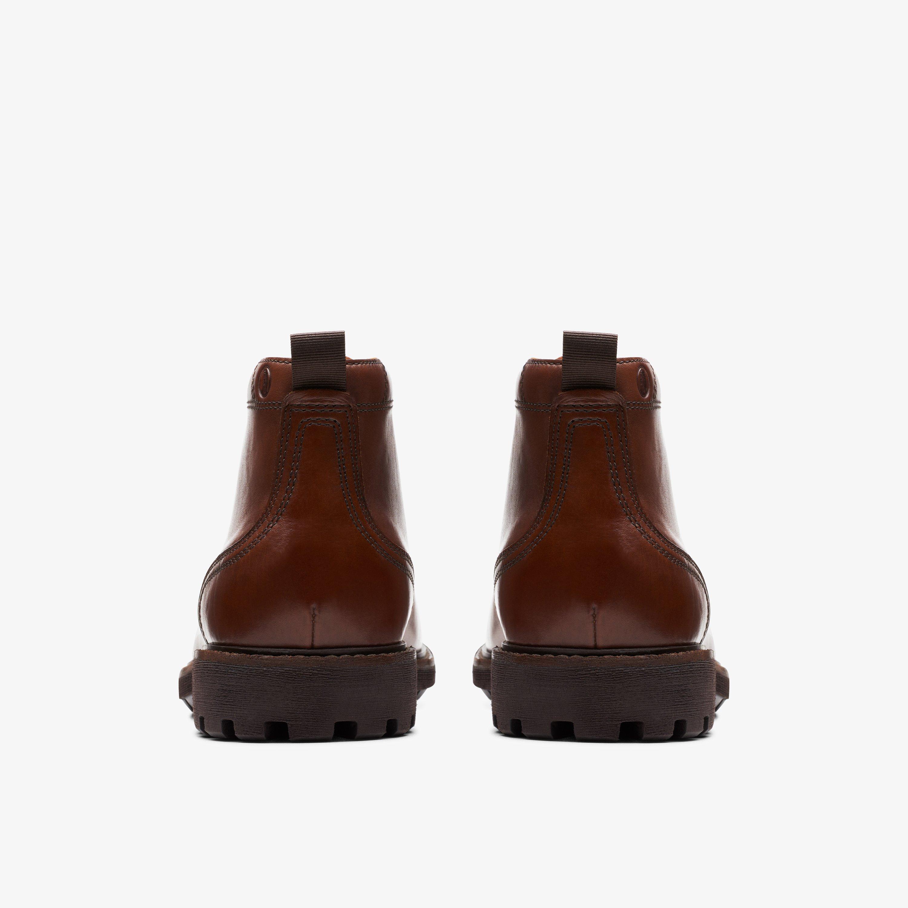 Mens Batcombe Mix Dark Tan Leather Ankle Boots Lace Up | Clarks Outlet