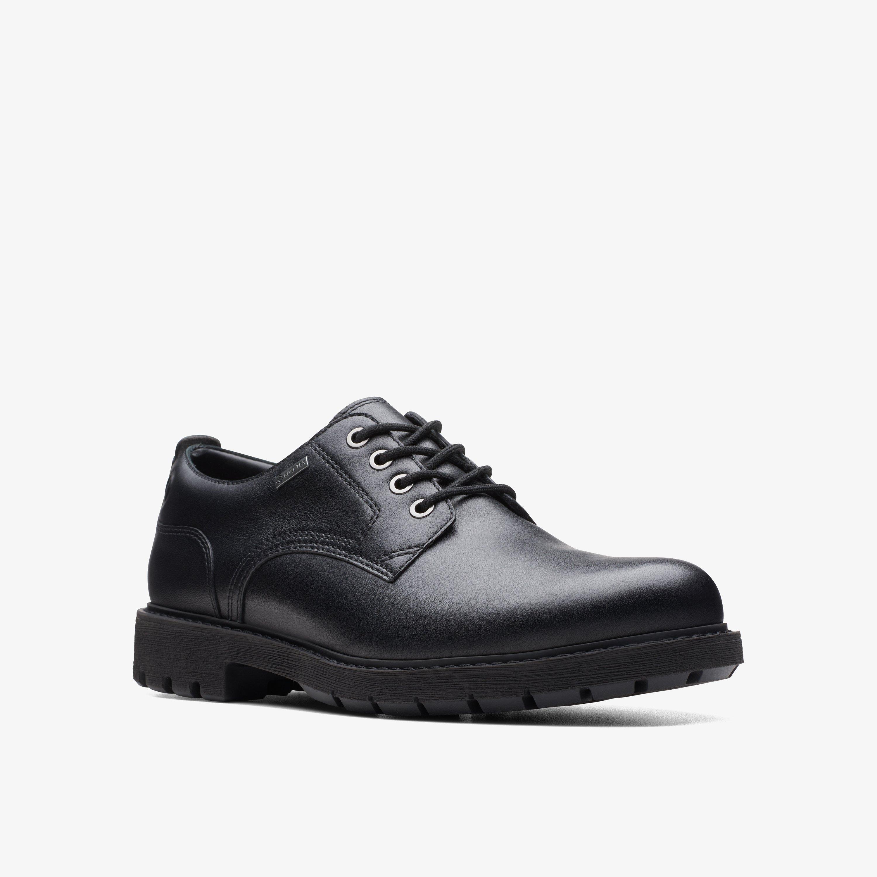Chaussures Derby à lacets en cuir noir GORE-TEX pour hommes Batcombe ...