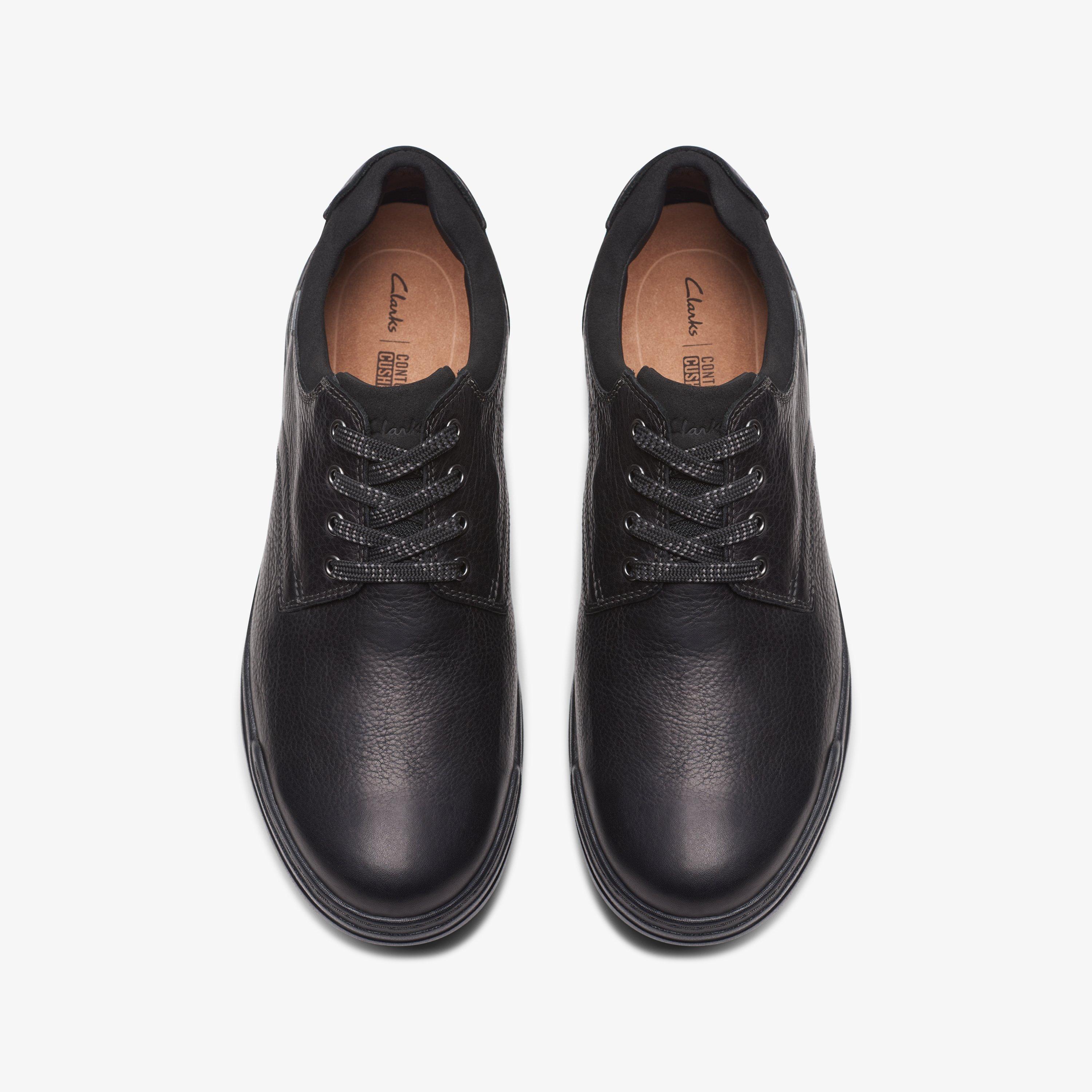 Mens Rockie Walk GORE-TEX Black Leather Derby Shoes Lace Up | Clarks UK