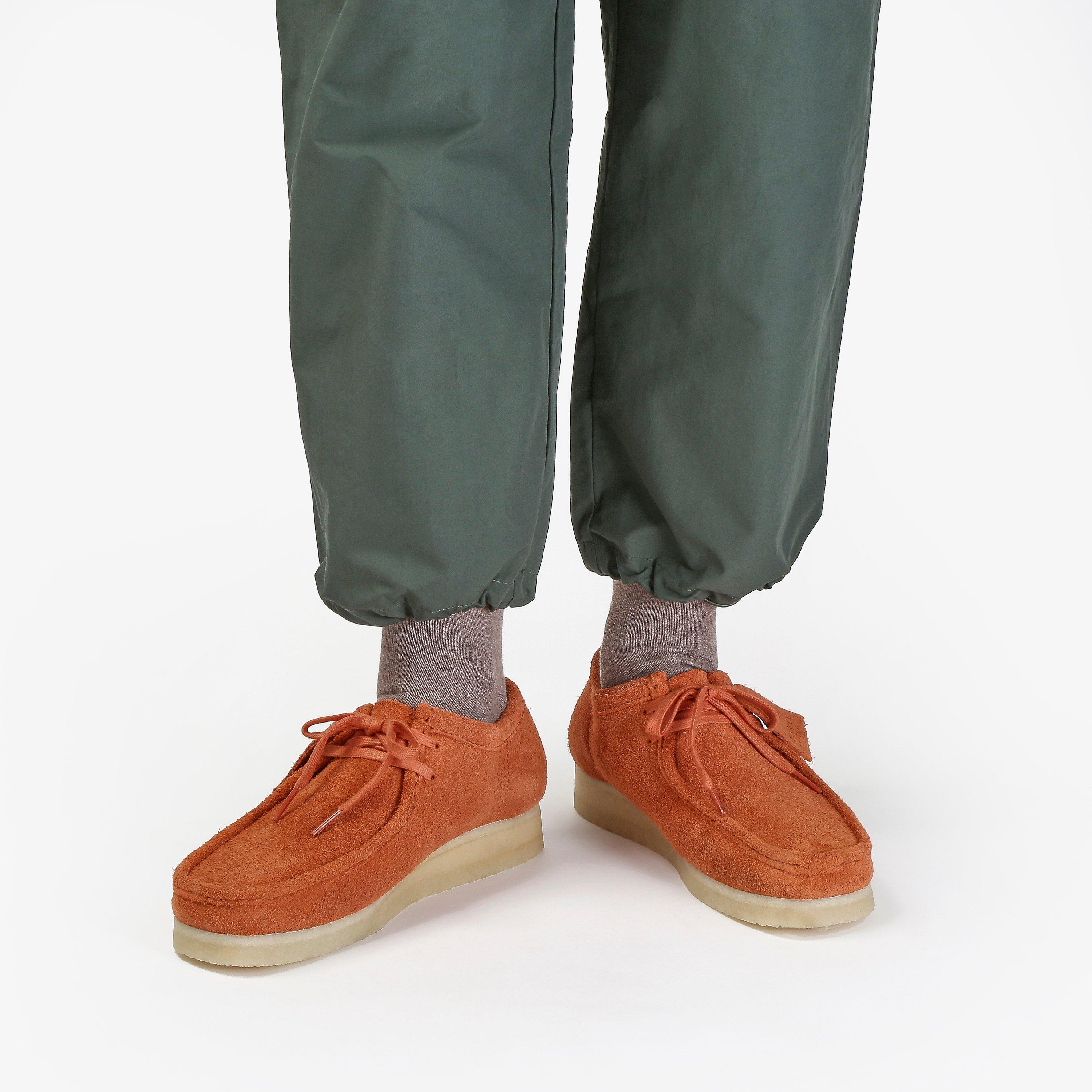 Mens Wallabee Burnt Orange Wallabee Lace Up Shoes | Clarks