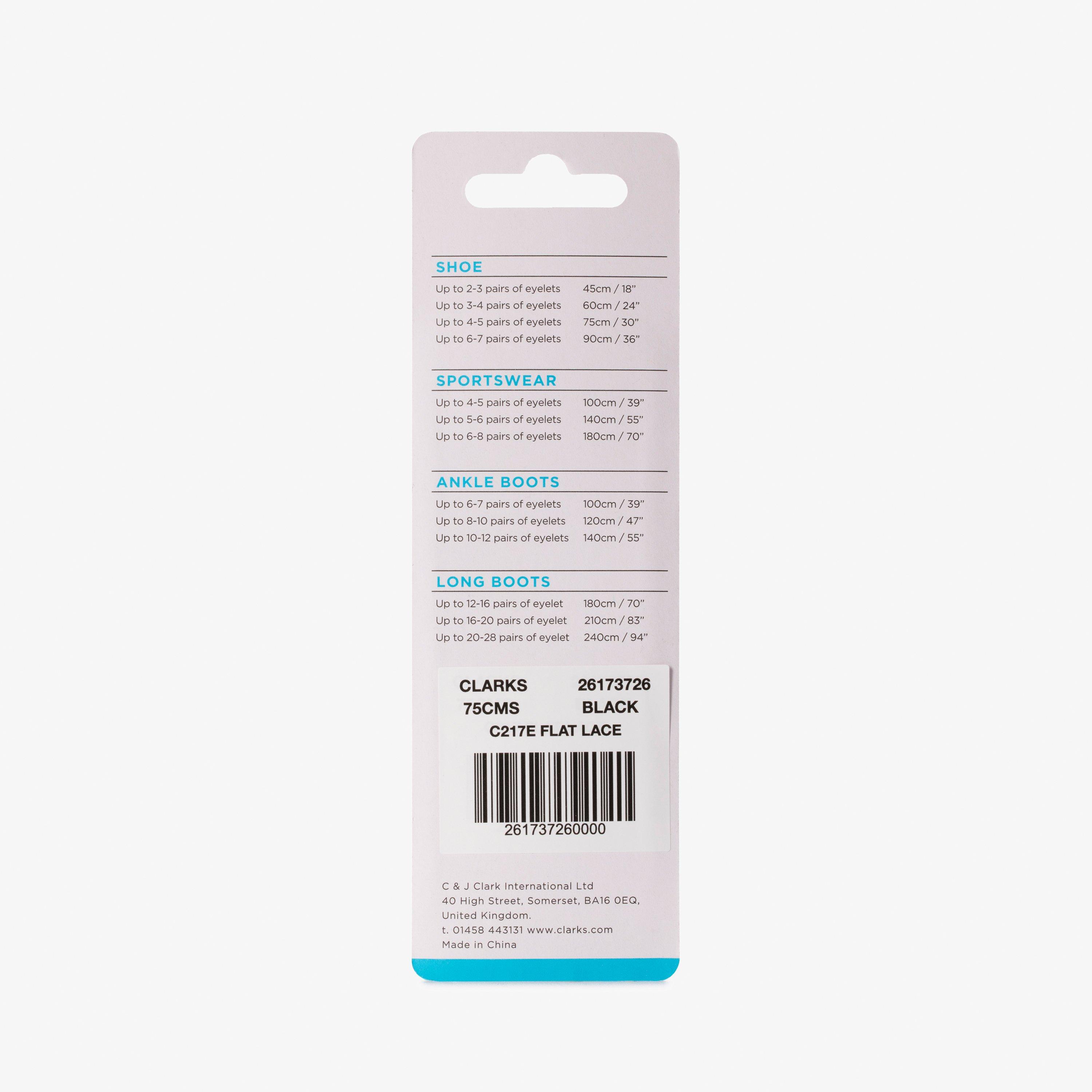 75cm Flat Lace Black Laces Shoe Care | Clarks UK