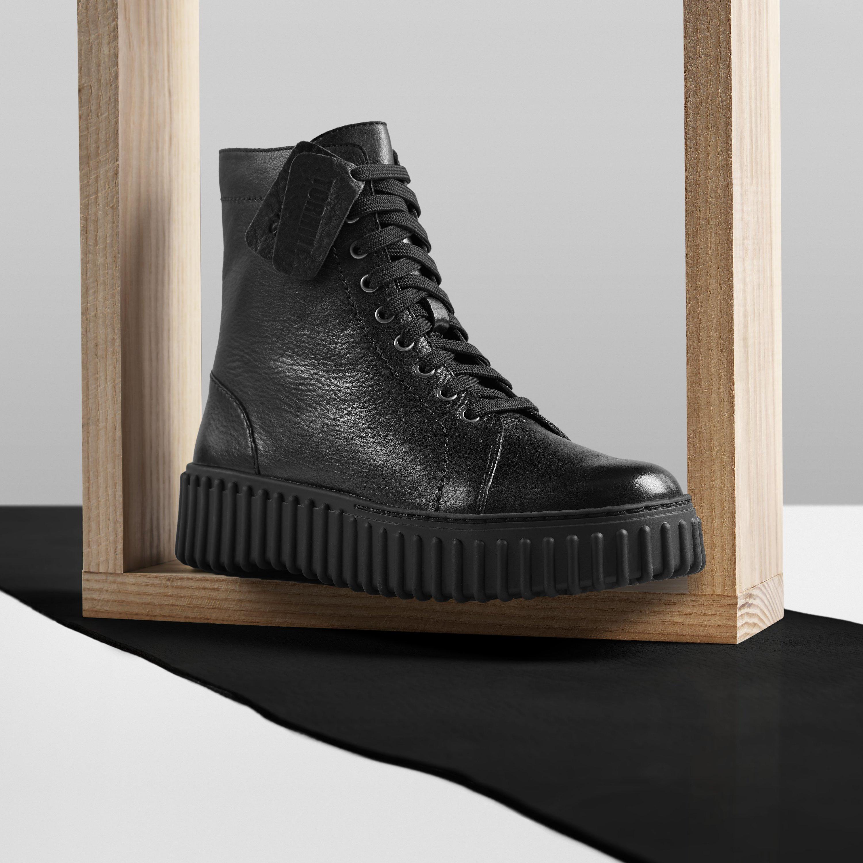 WOMENS Torhill Rise Black Leather Ankle Boots | Clarks US