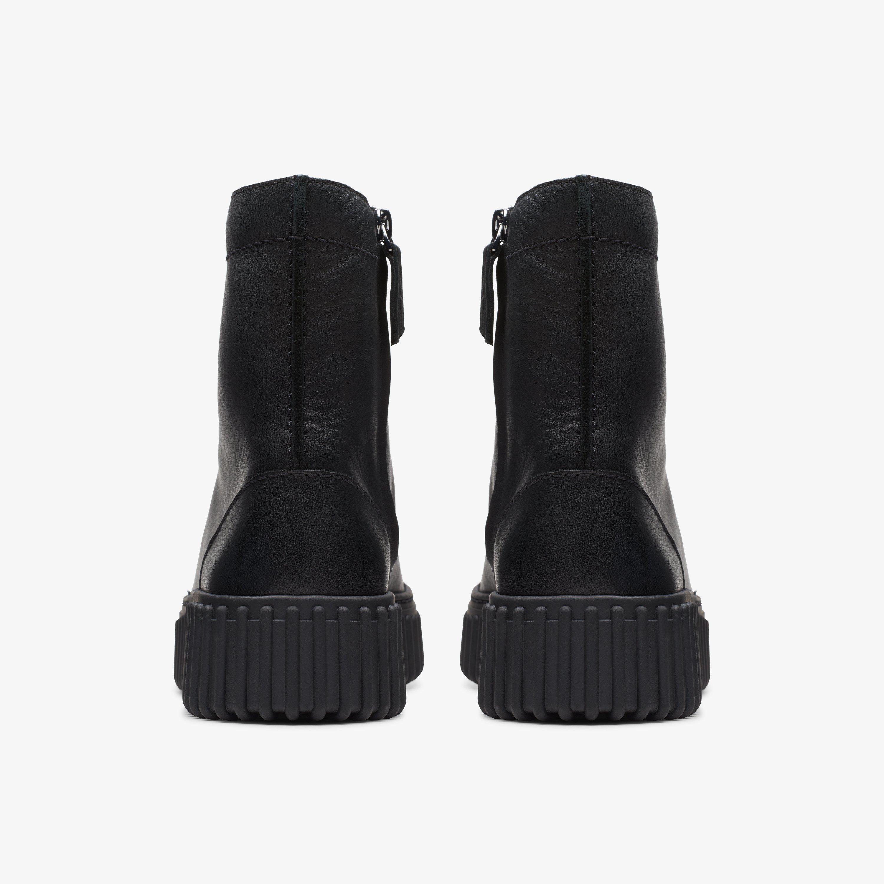 WOMENS Torhill Rise Black Leather Ankle Boots | Clarks US