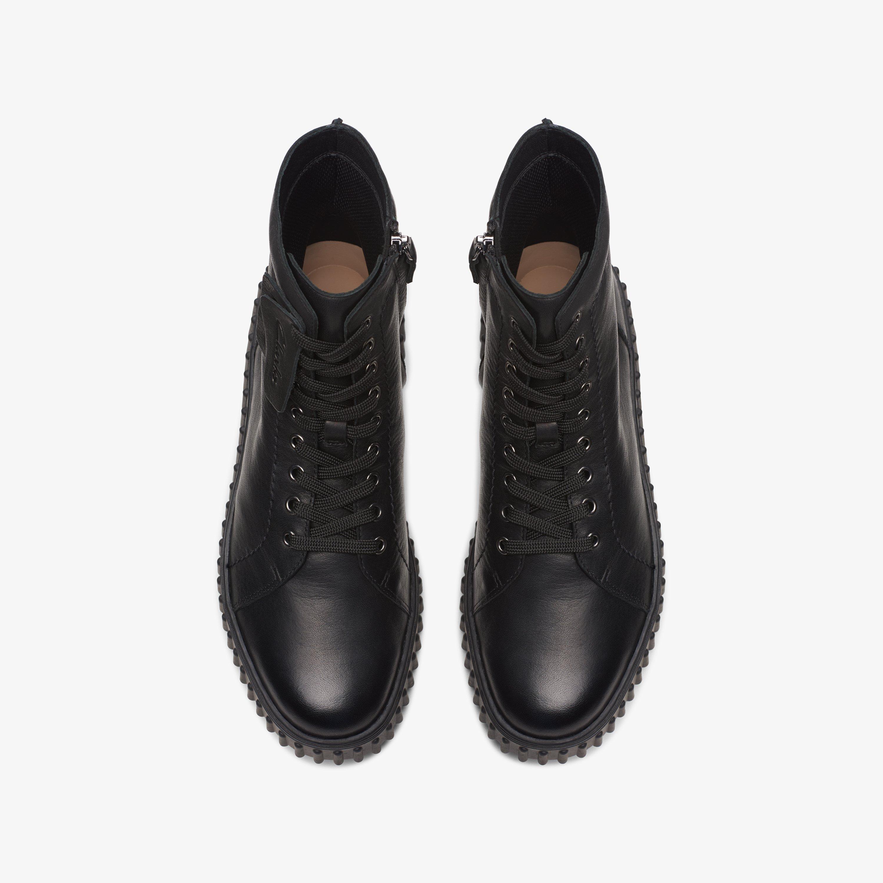 WOMENS Torhill Rise Black Leather Ankle Boots | Clarks US