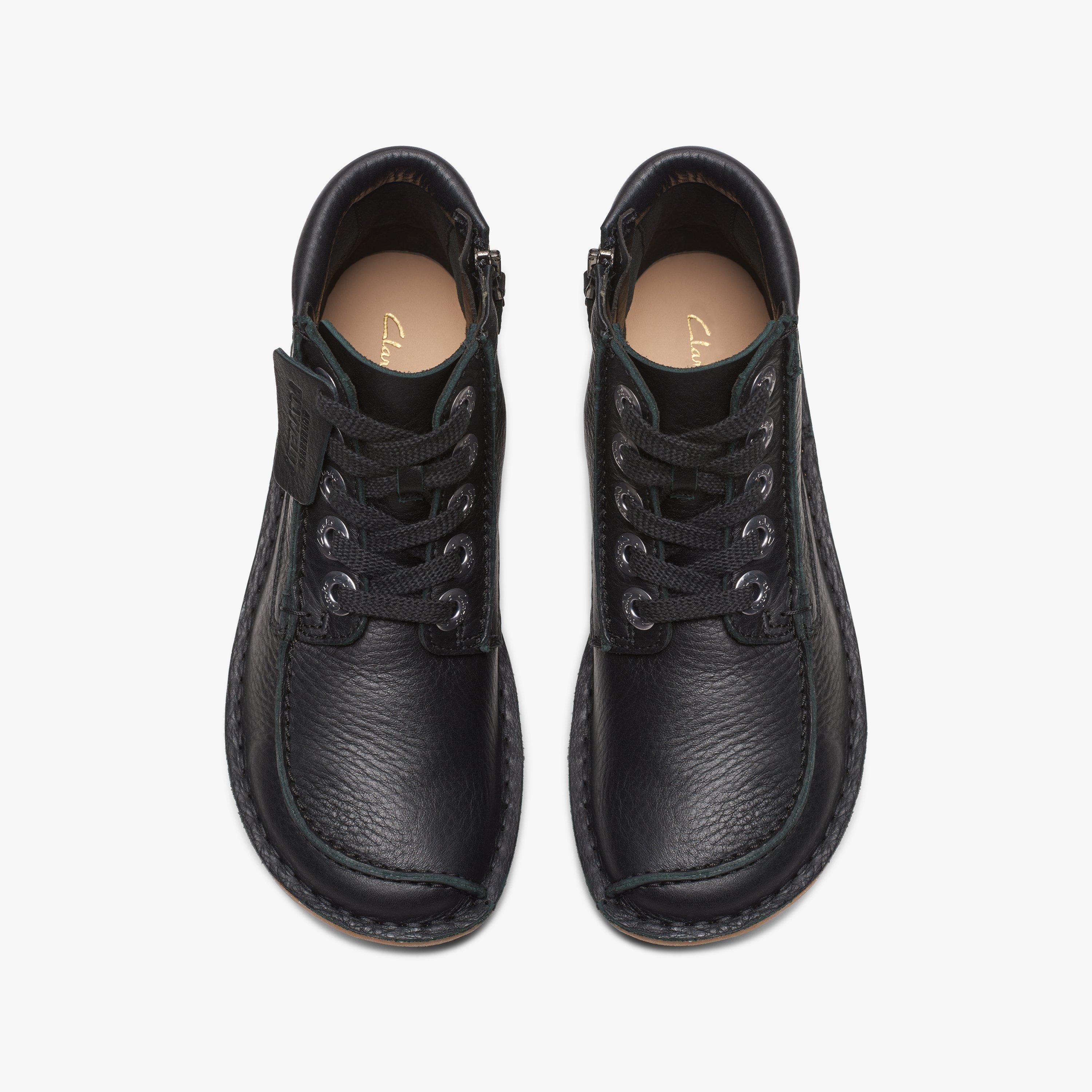 Womens Funny Cedar Black Leather Ankle Boots | Clarks