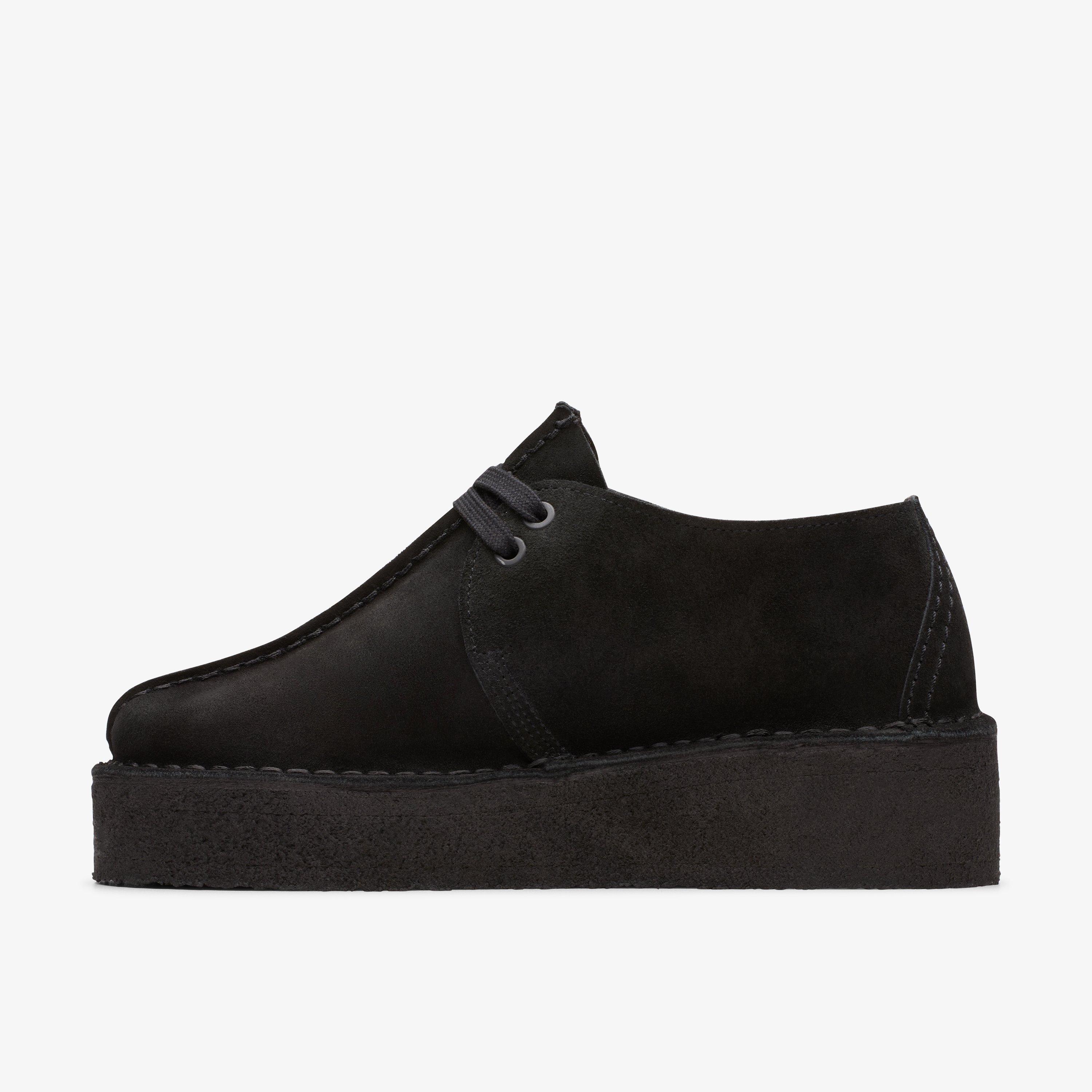 Womens Trek Wedge Black Suede Desert Trek, Lace Up Shoes | Clarks UK