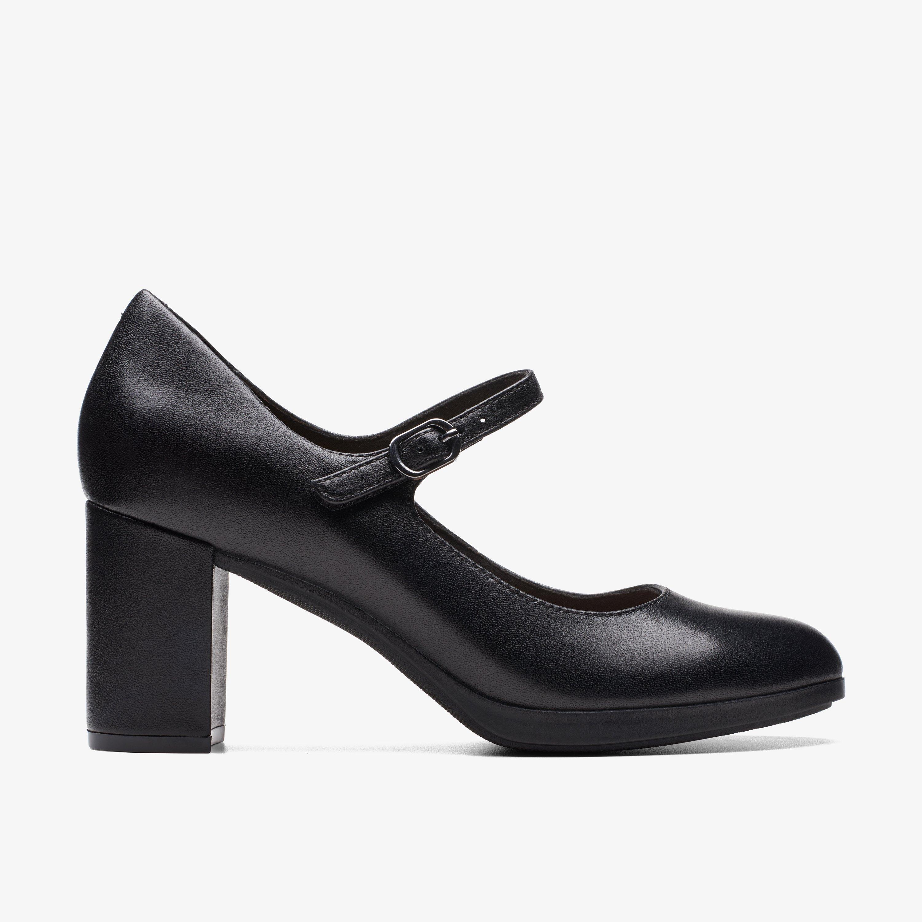 Zapatos de mujer Bayla Nora de cuero negro tipo Mary Janes | Clarks