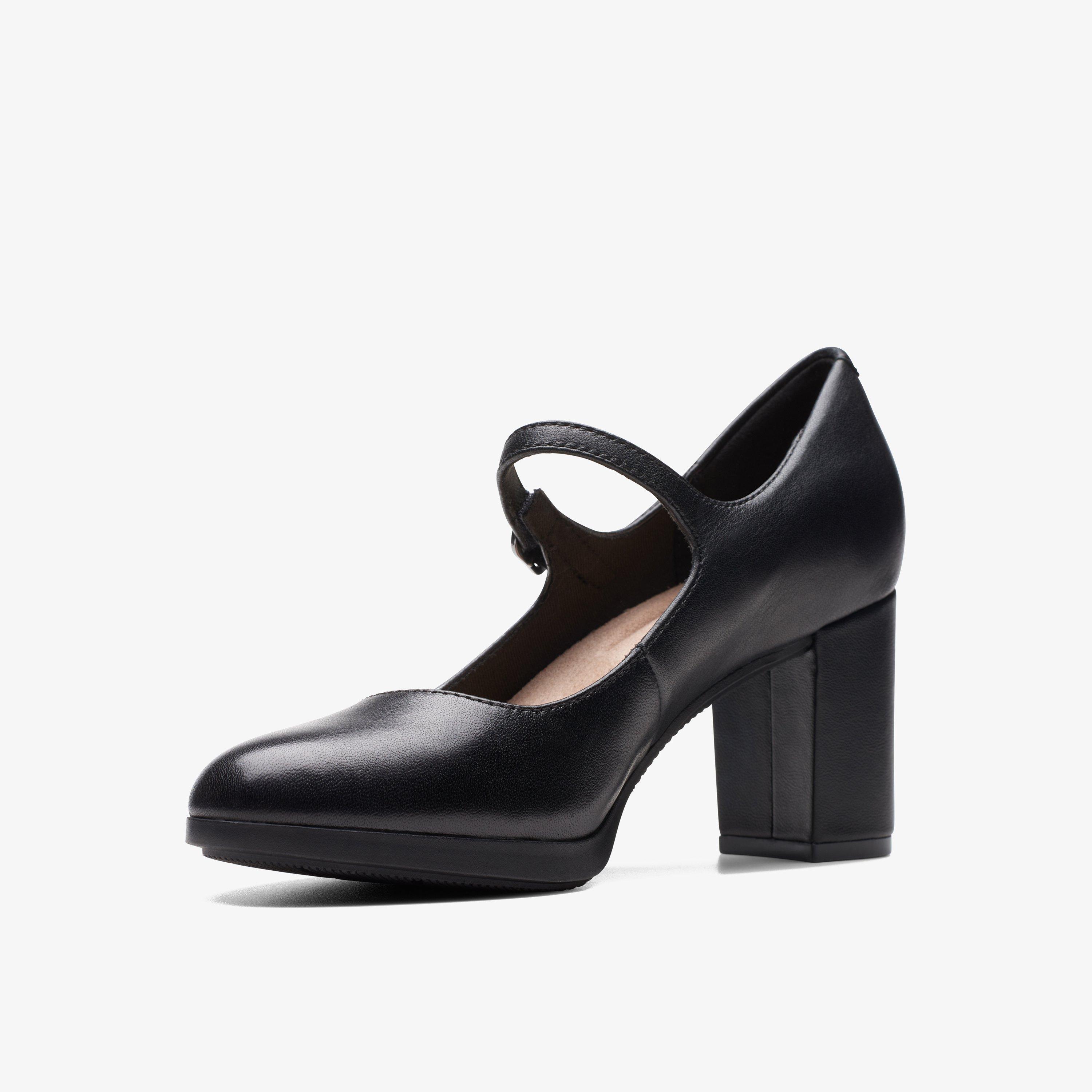 Zapatos de mujer Bayla Nora de cuero negro tipo Mary Janes | Clarks