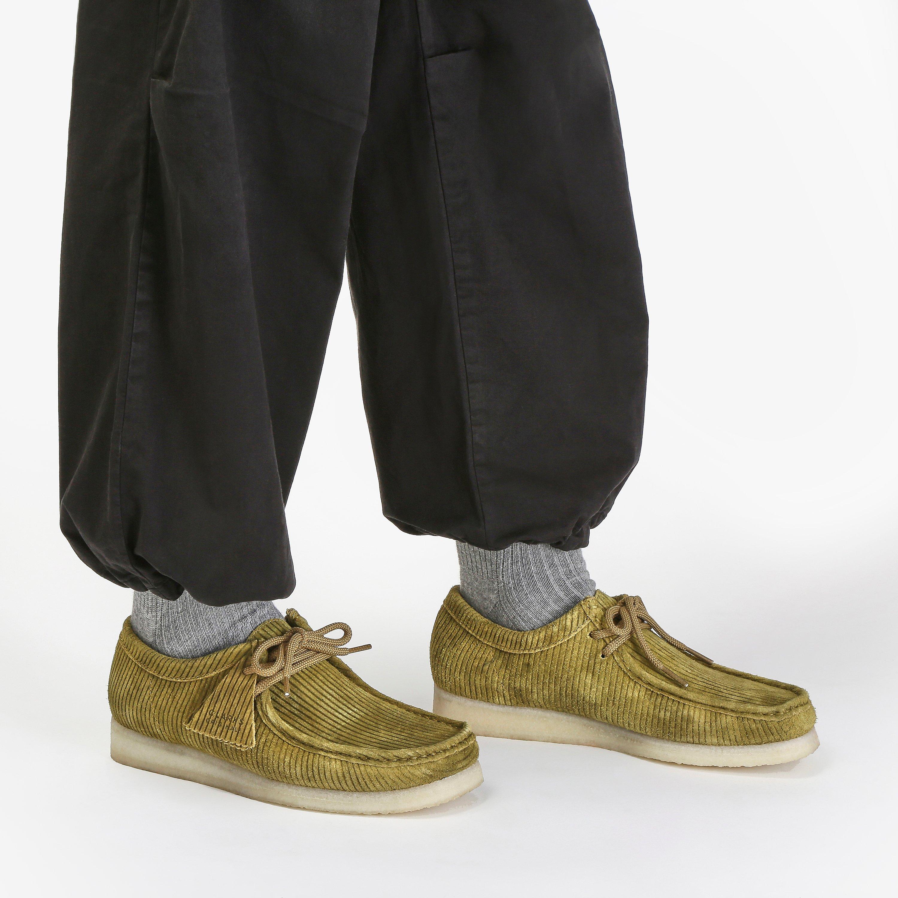 Mens Wallabee Mid Green Wallabee Lace Up Shoes | Clarks