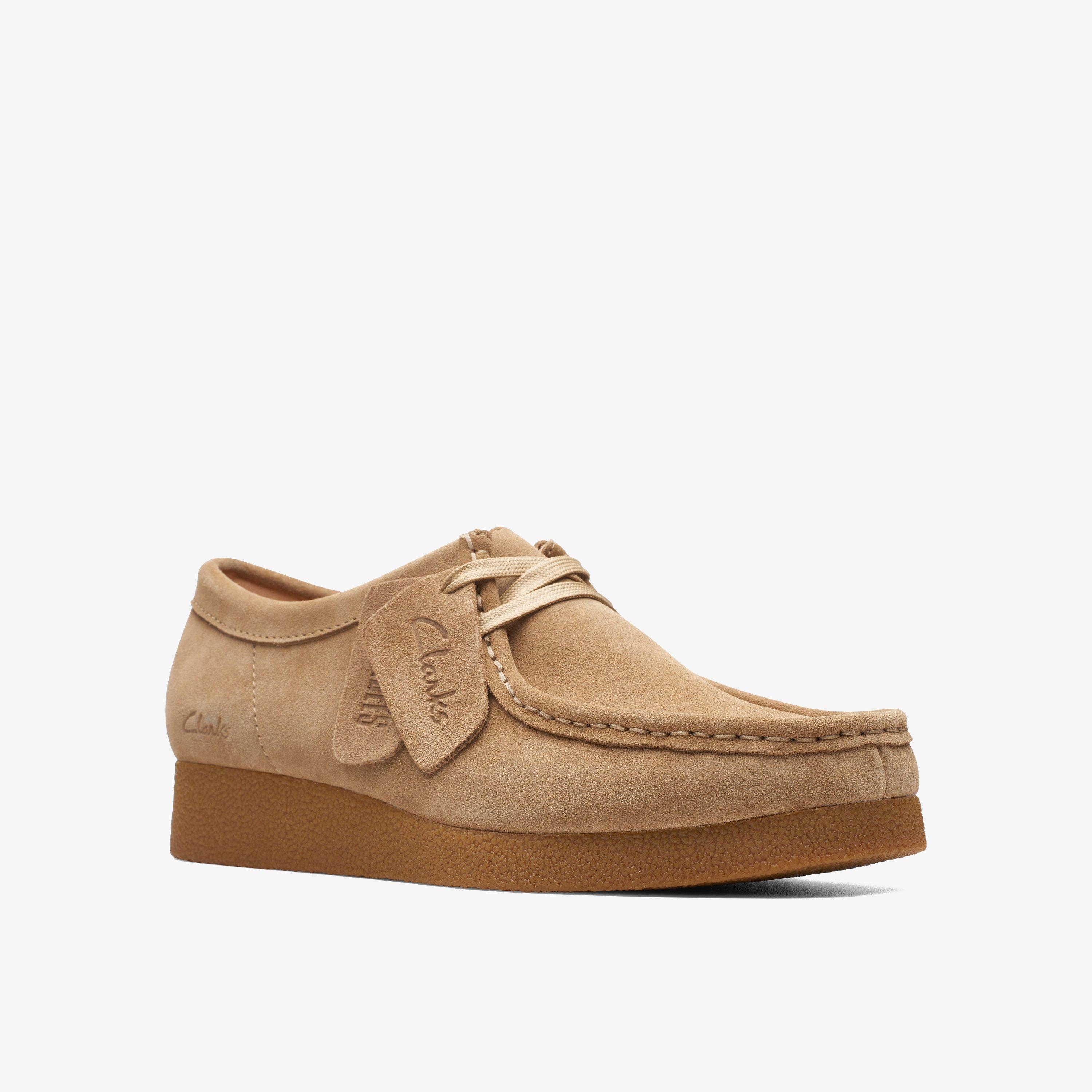 Chaussure Wallabee EVO Femme Suède Sable Foncé Chaussures à Lacets ...