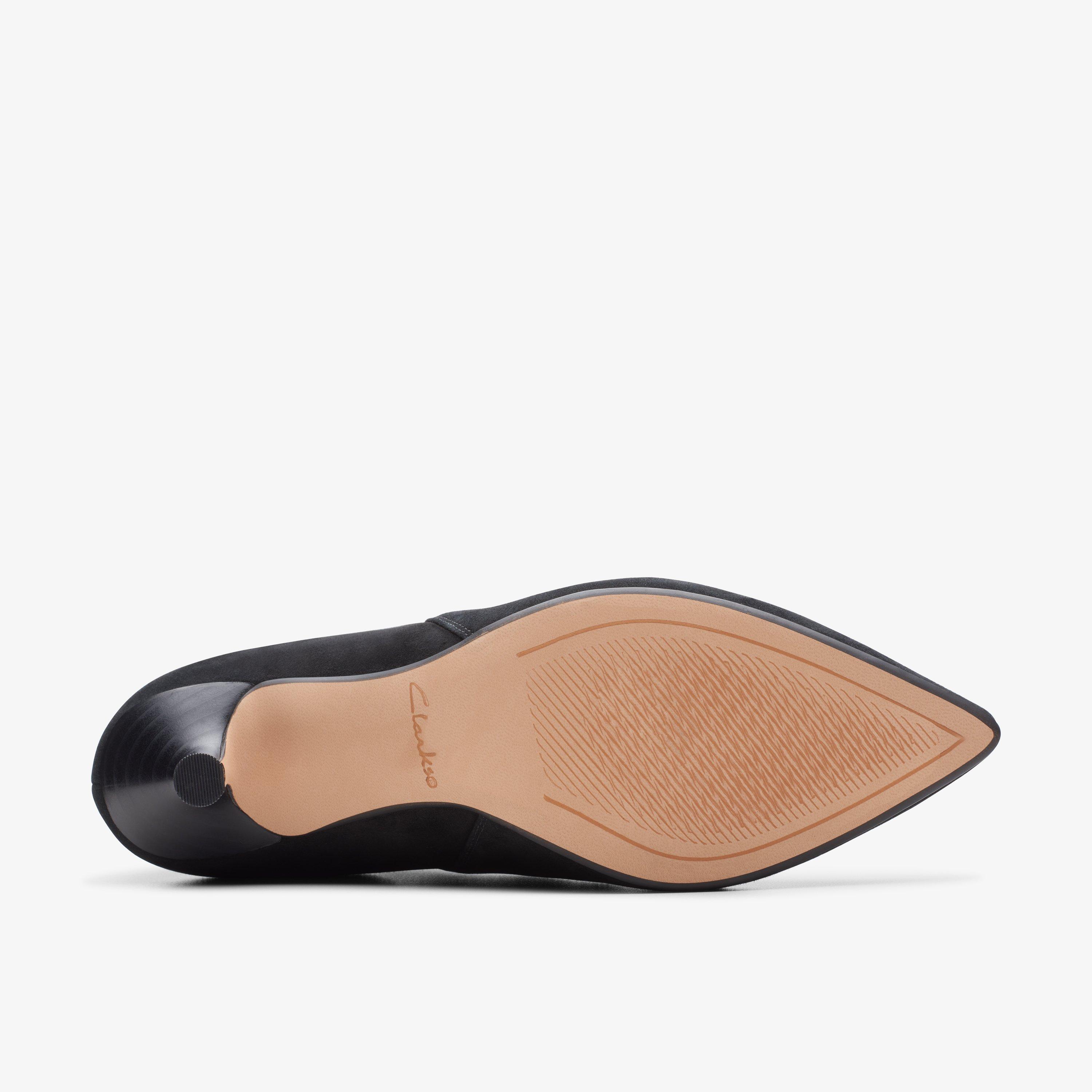 Womens Violet 55 Up Black Suede Ankle Boots Heels | Clarks Outlet