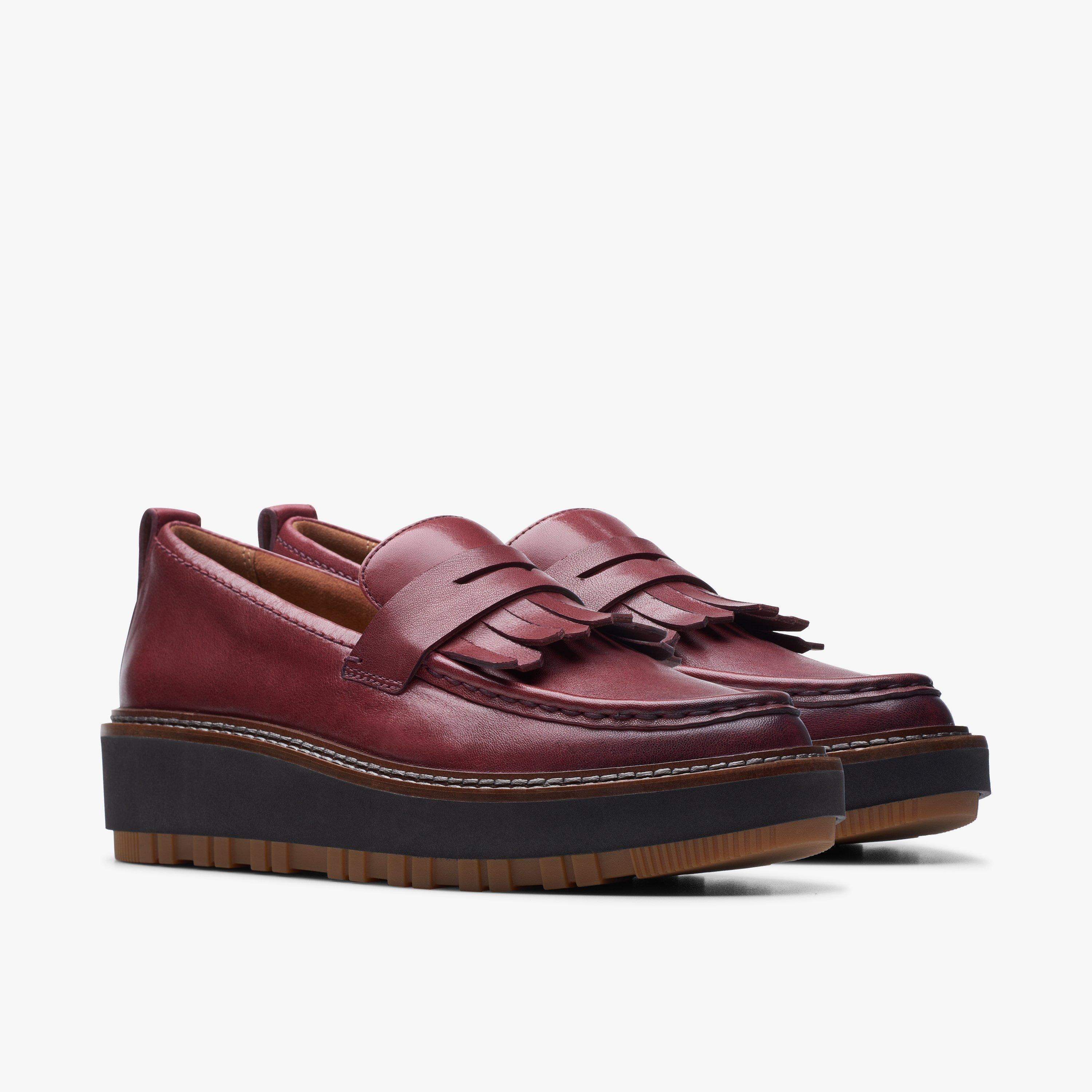 WOMENS Orianna Loafer Burgundy Leather Loafers | Clarks US