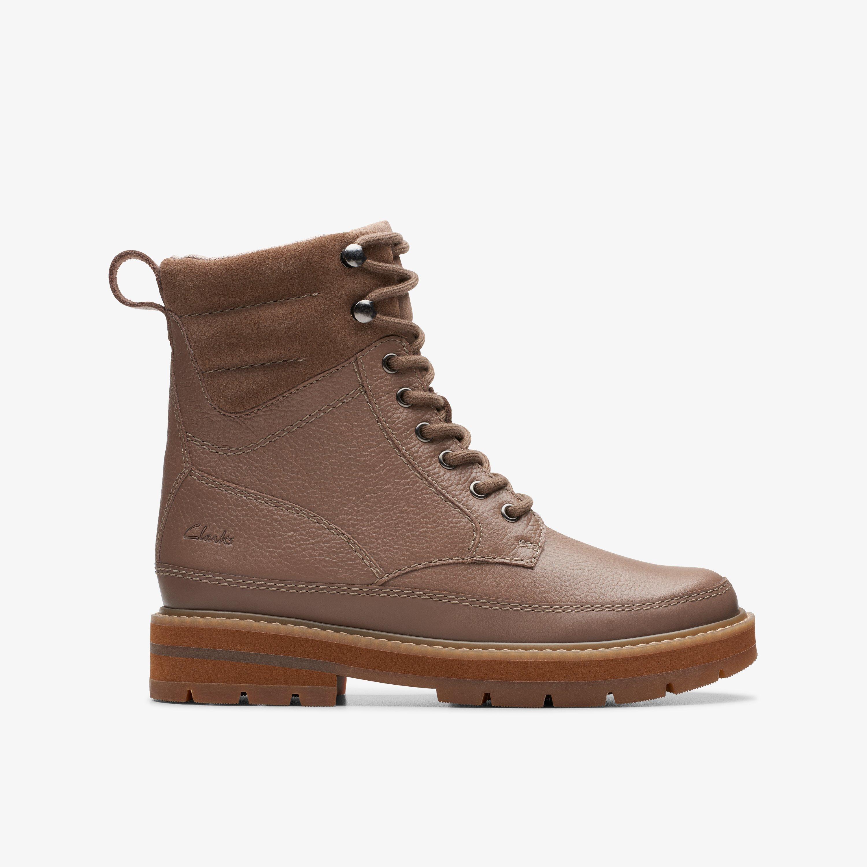 Girls Prague Style Kid Pebble Combination Ankle Boots Lace Up | Clarks ...