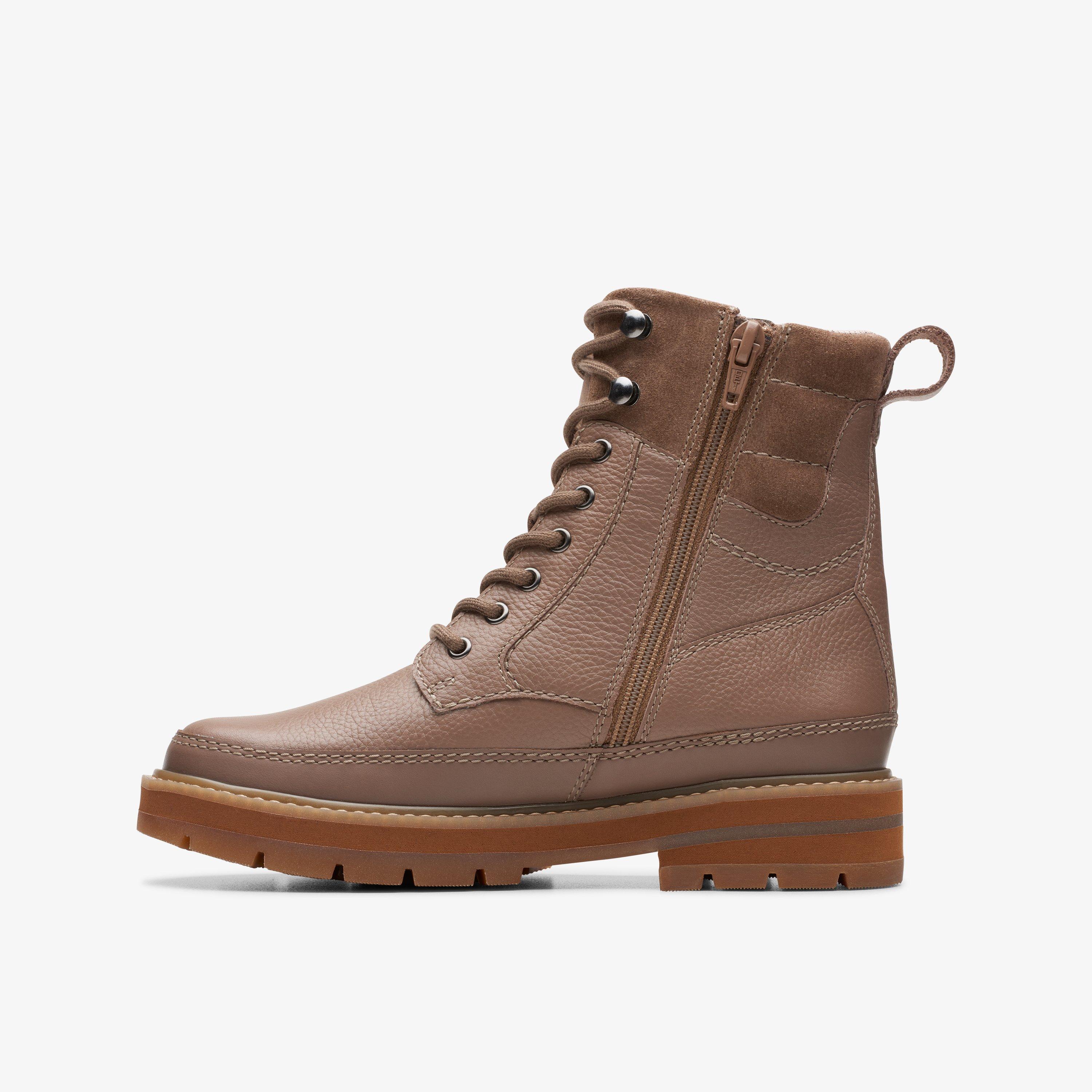 Girls Prague Style Kid Pebble Combination Ankle Boots Lace Up | Clarks ...