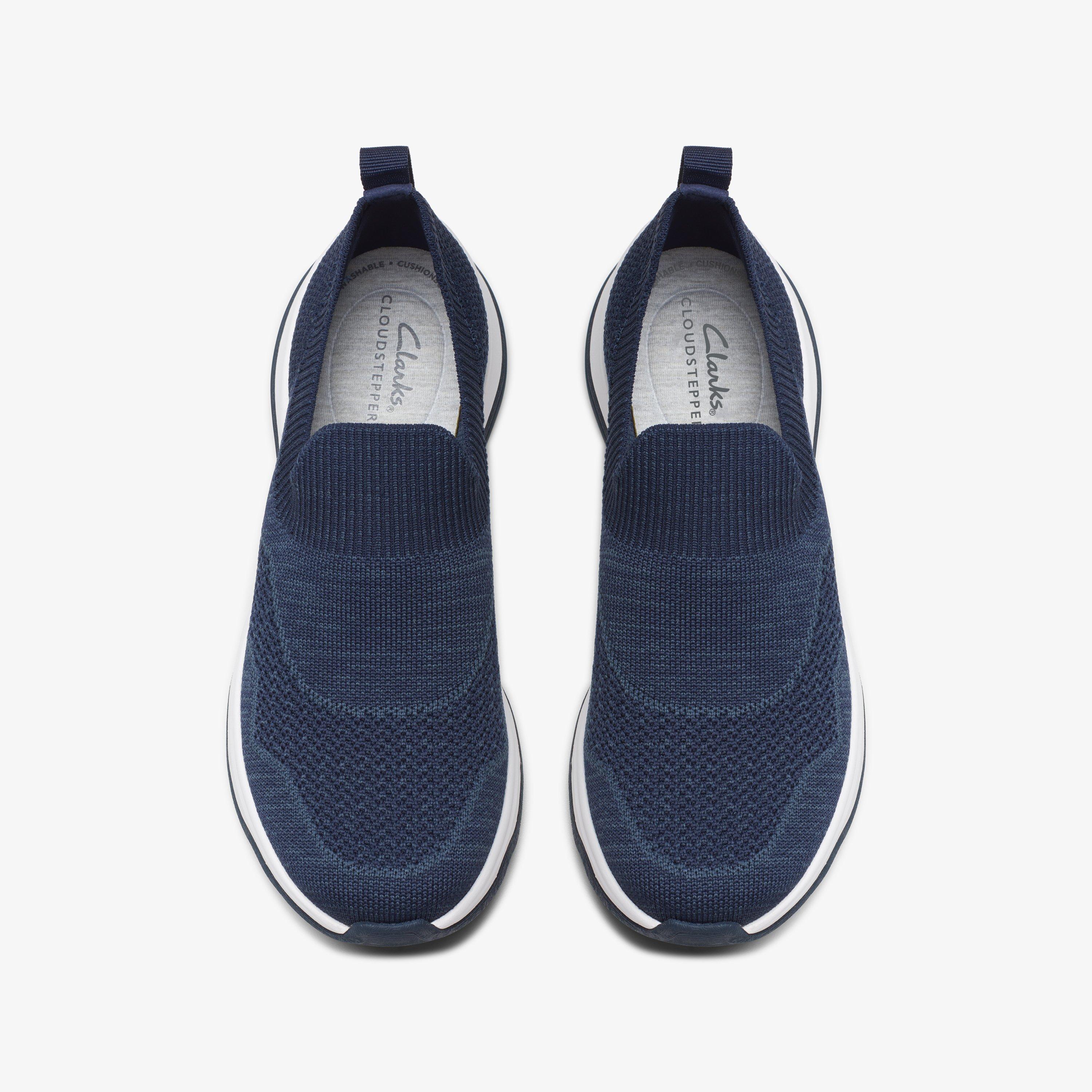 Womens Circuit Path Navy Knit Trainers | Clarks