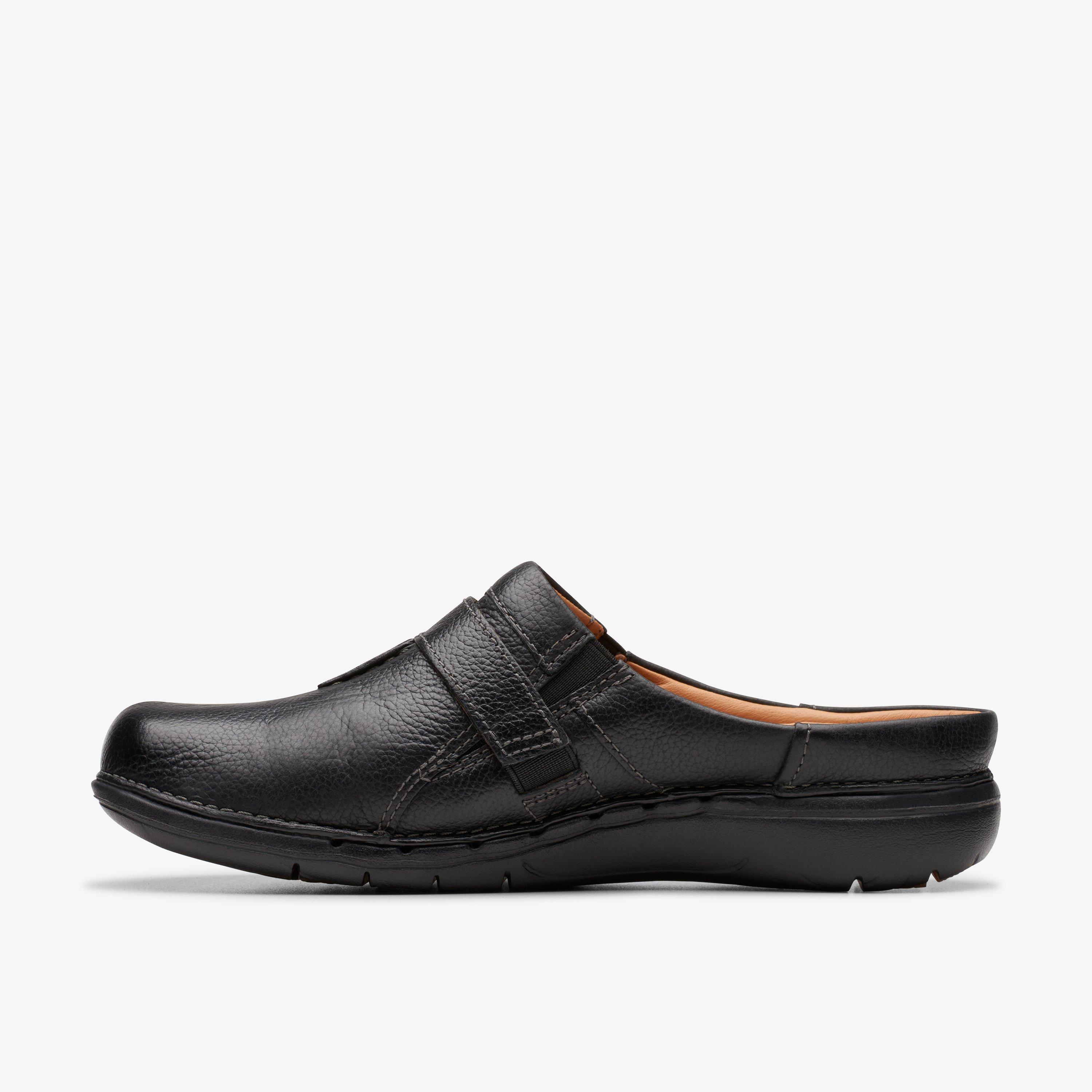 WOMENS Un Loop Ease Black Leather Mules | Clarks US
