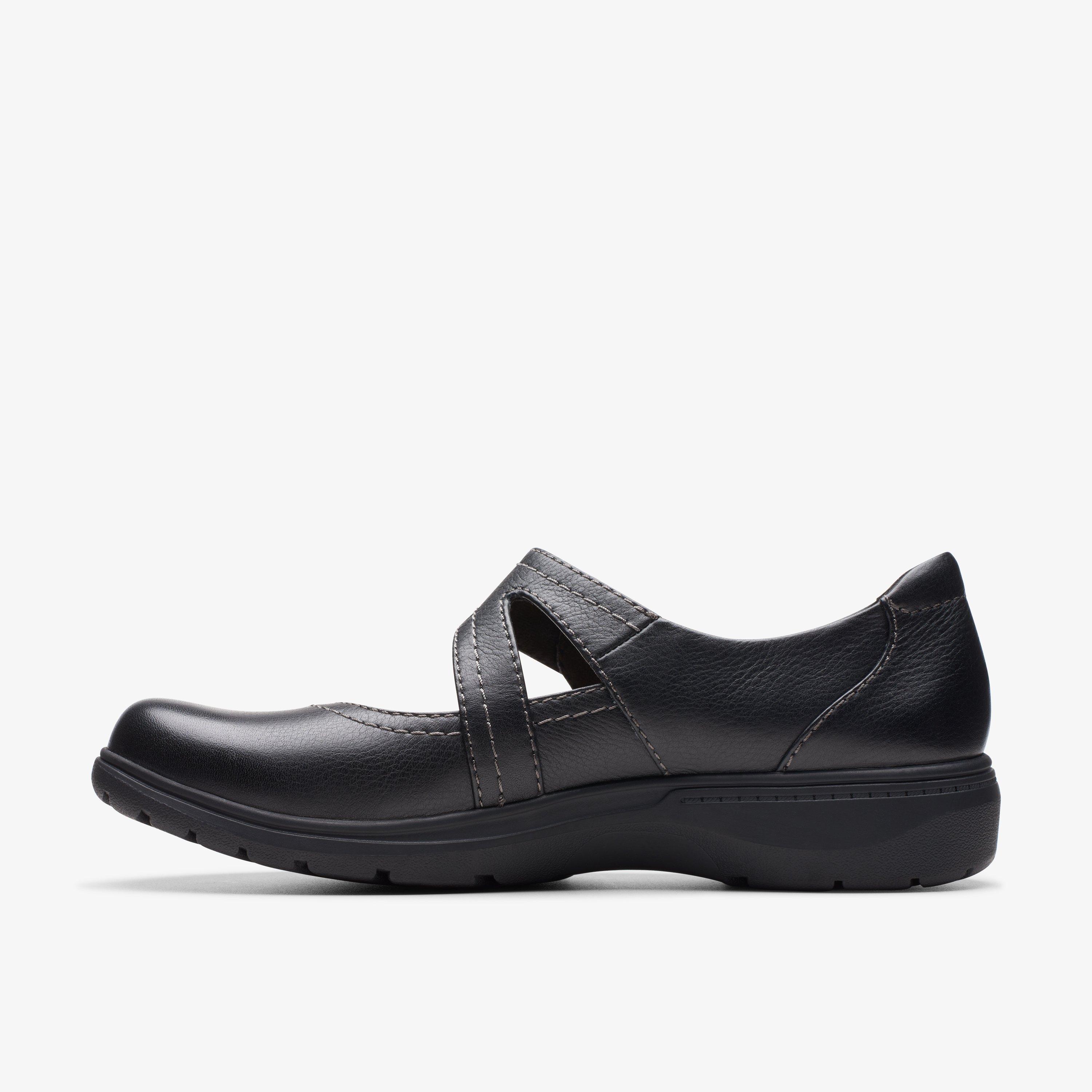 Womens Carleigh Jane Black Leather Mary Jane Shoes | Clarks