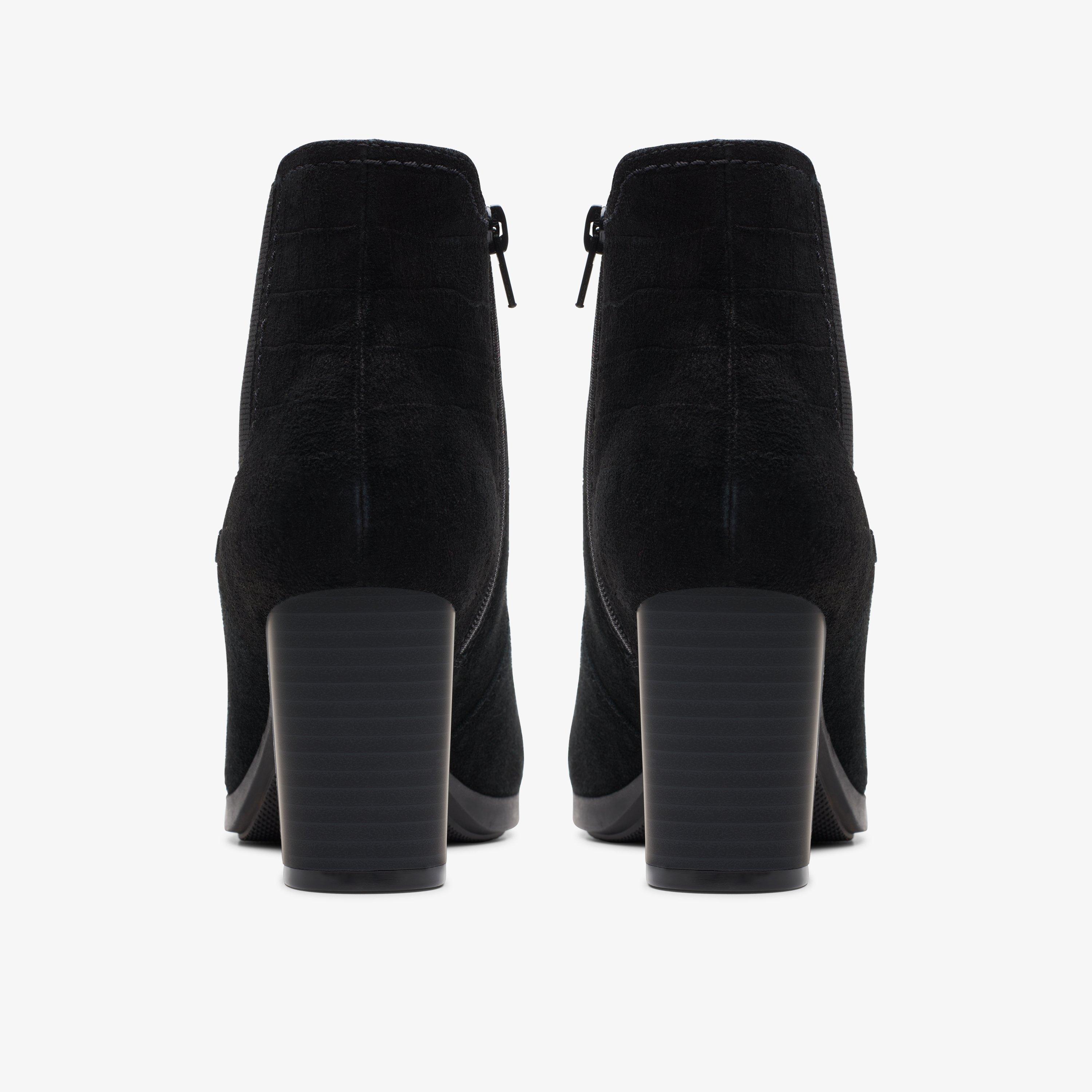 WOMENS Bayla Rose Black Suede Ankle Boots | Clarks US