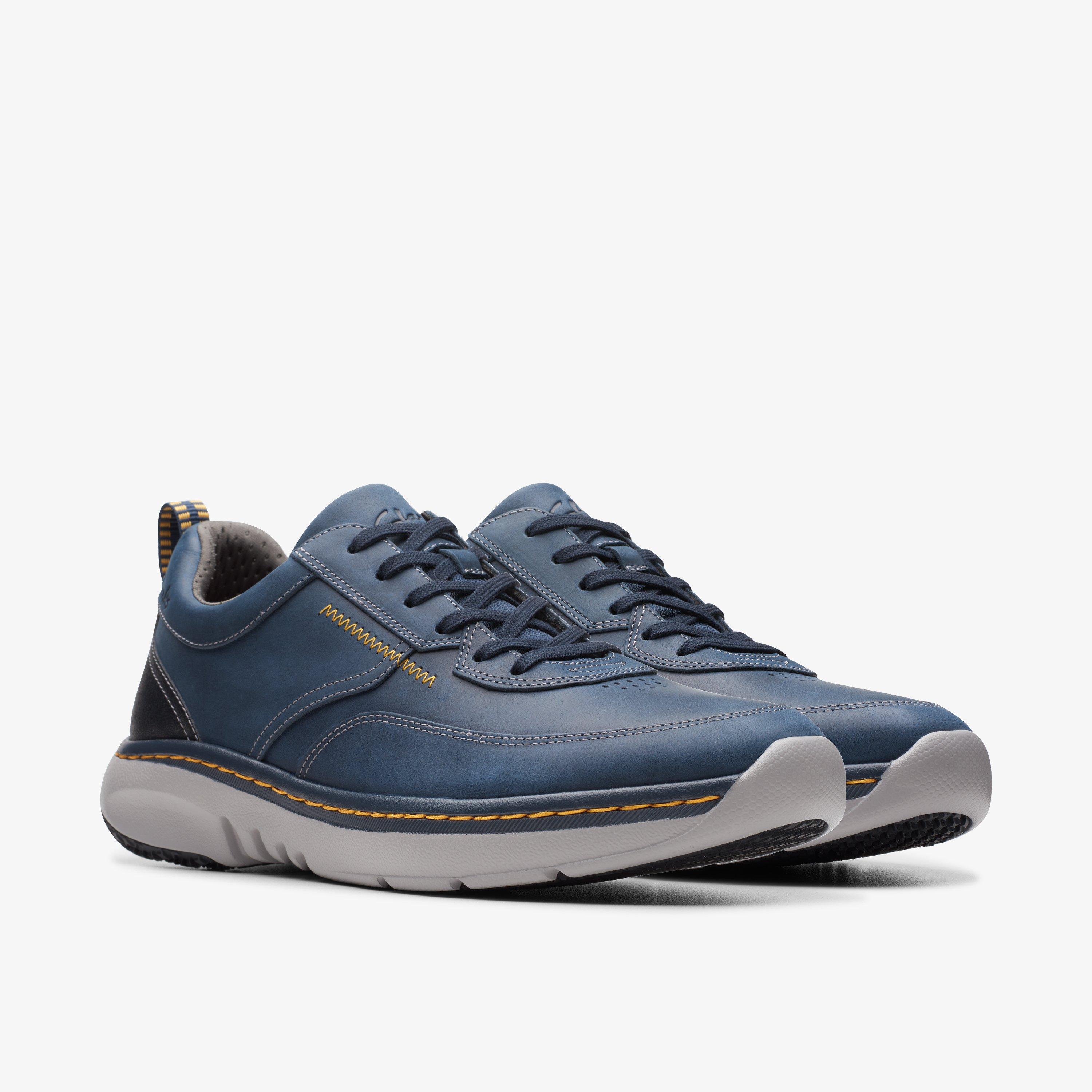MENS Clarks Pro Lace Navy Leather Sneakers | Clarks US