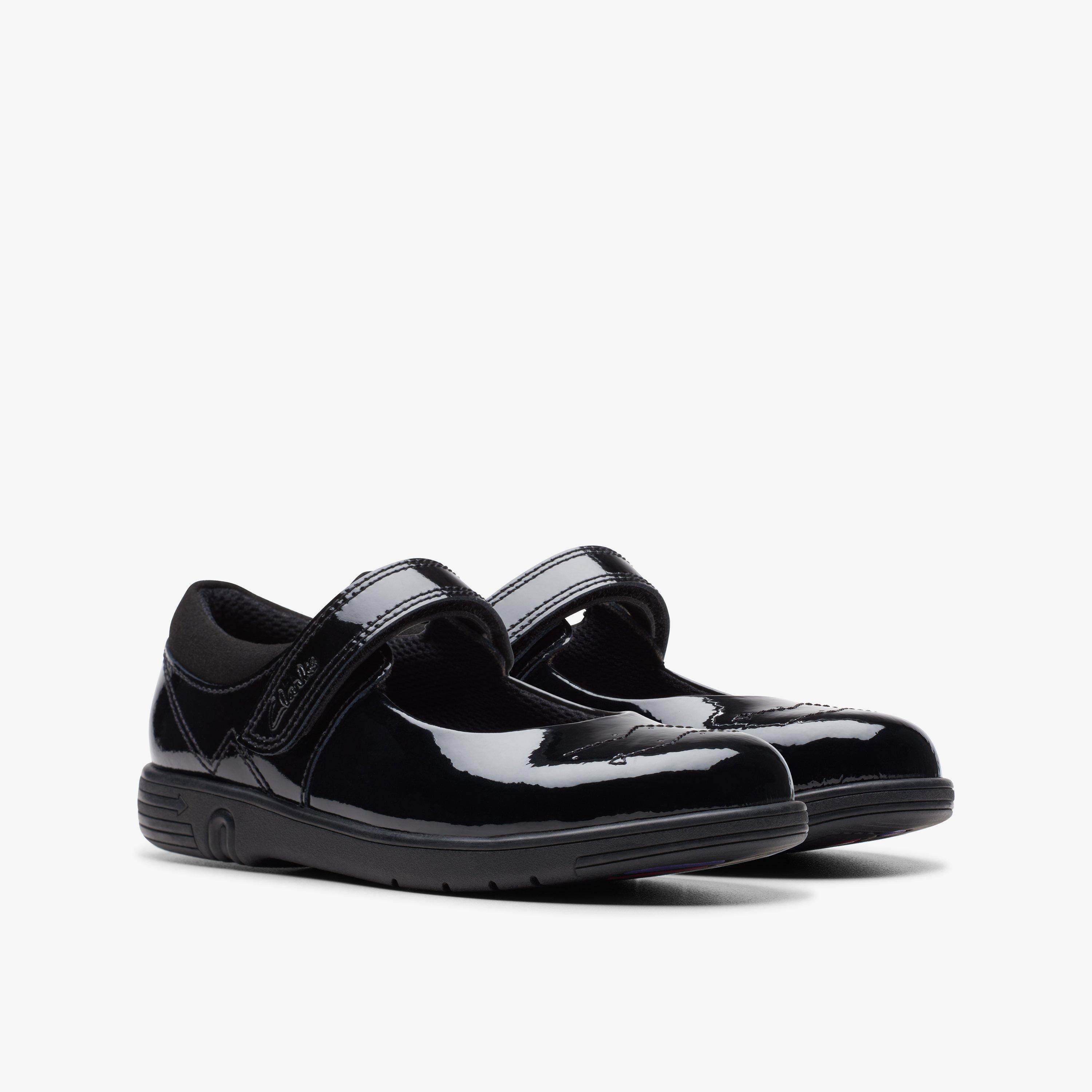 Girls Jazzy Jig Kid Black Patent Shoes Mary Jane School Shoes | Clarks ...